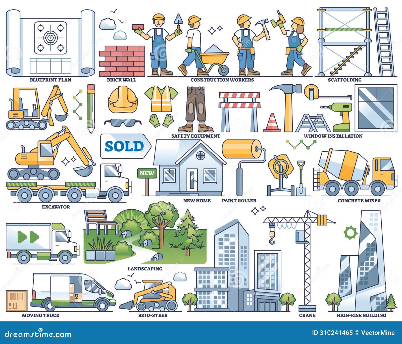 Constructing and Residential Development with Building Outline ...