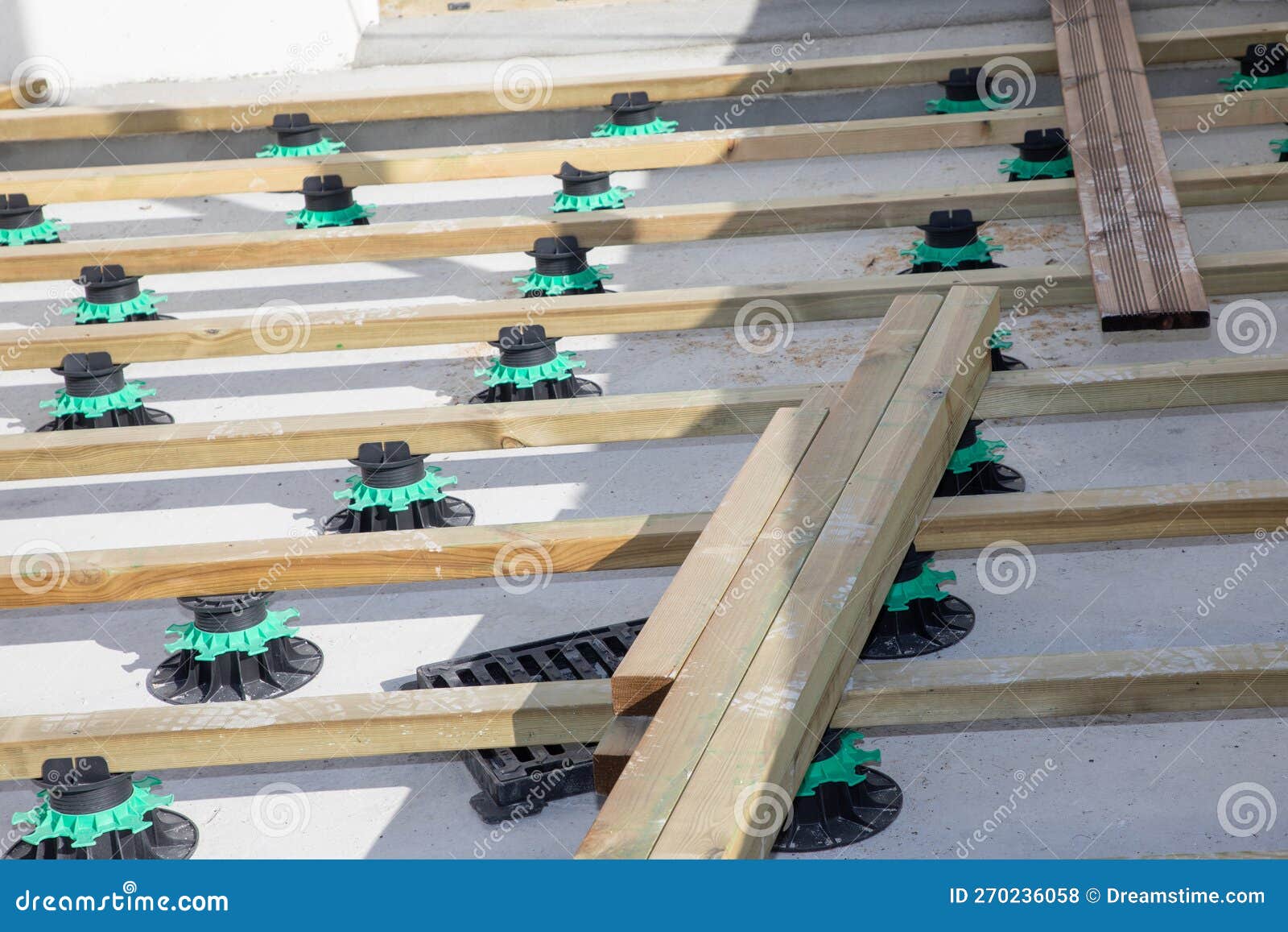 Constructing Terracing Wood Adjustable Plastic Supports for Creating a ...