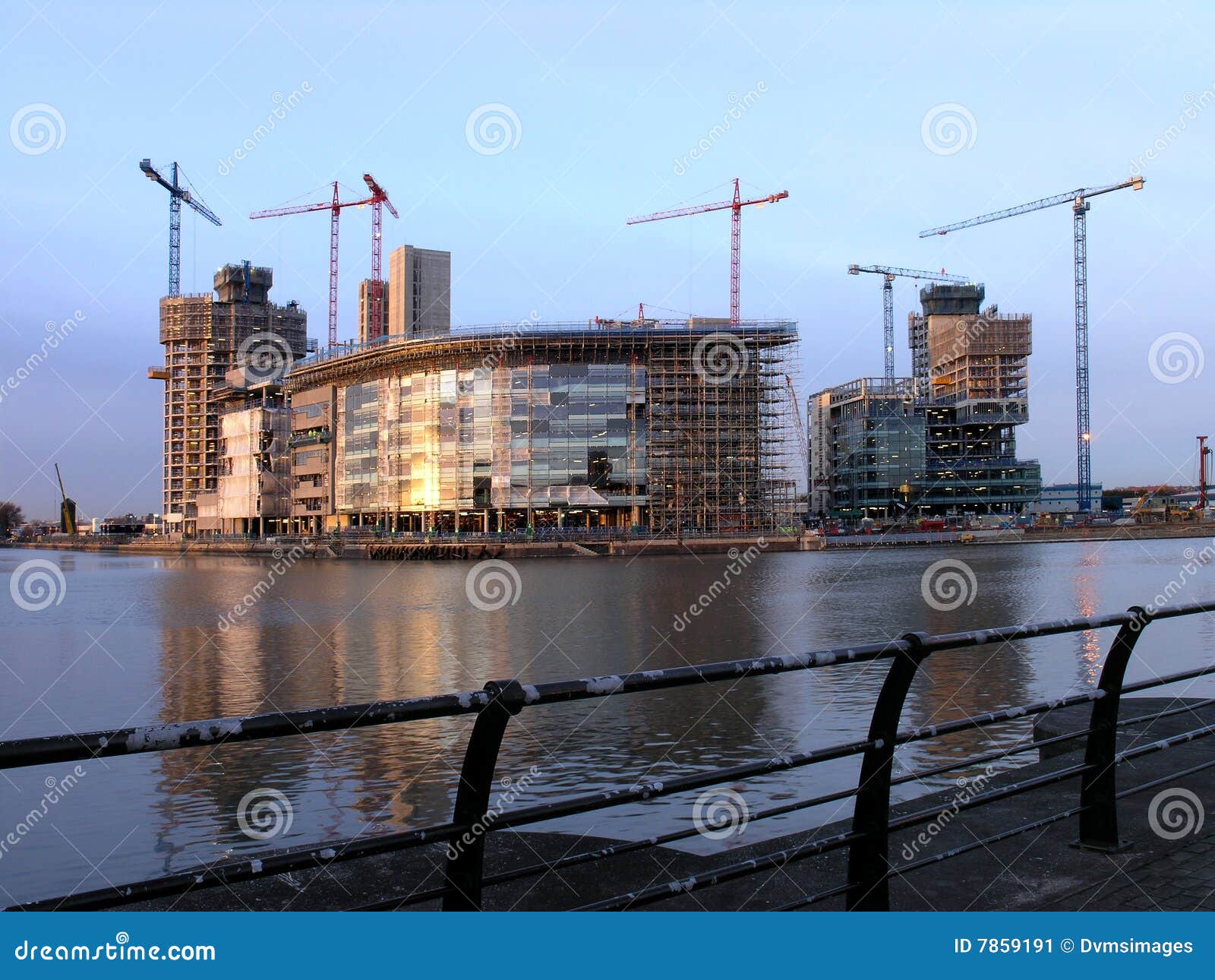 Constructing at the Waterside Stock Image - Image of towers, quay: 7859191