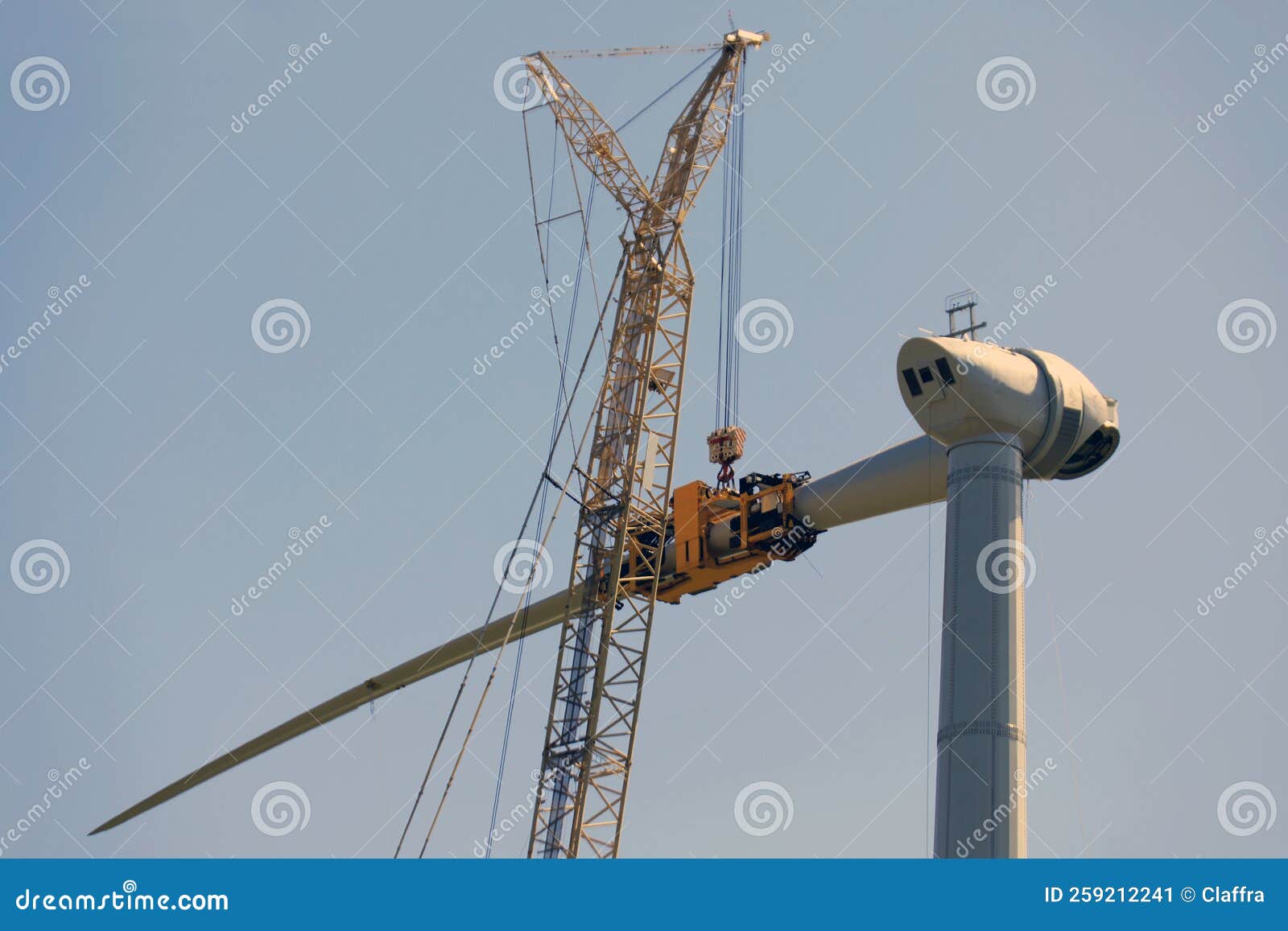Construction of a Wind-turbine Stock Image - Image of sustainable ...