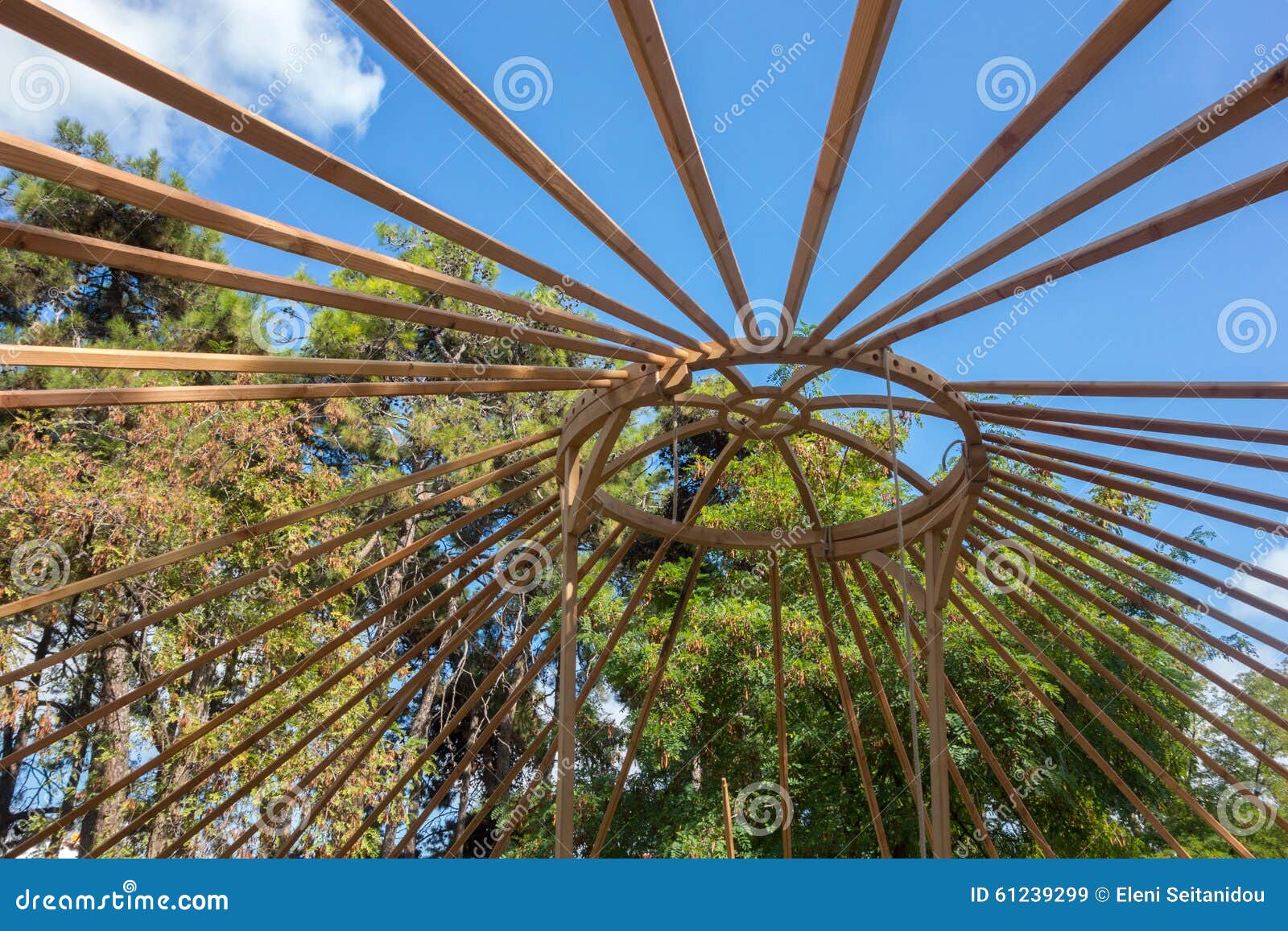 Constructing a Yurt, Called a Ger Stock Image - Image of door ...