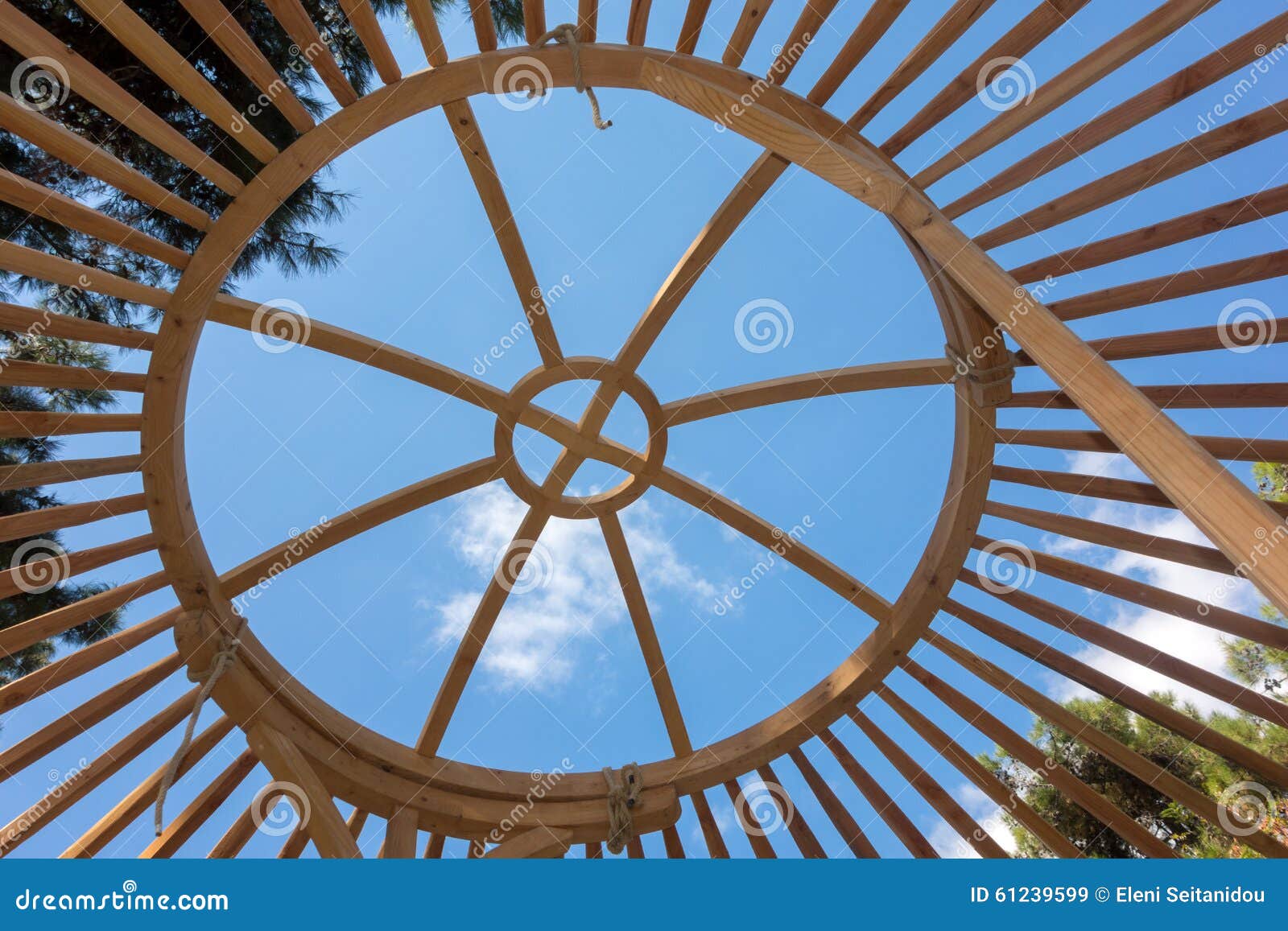 Constructing a Yurt, Called a Ger Stock Image - Image of housing, house ...