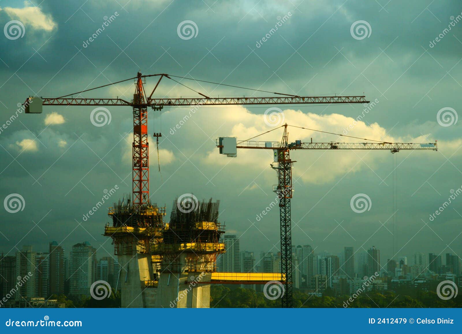Construction Cranes Royalty-Free Stock Photography | CartoonDealer.com ...