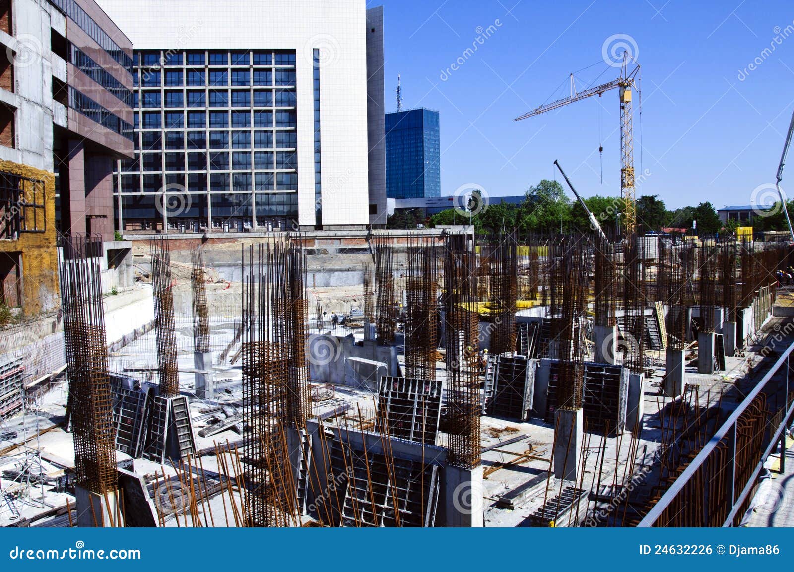 Construction stock photo. Image of poles, carry, engineering - 24632226