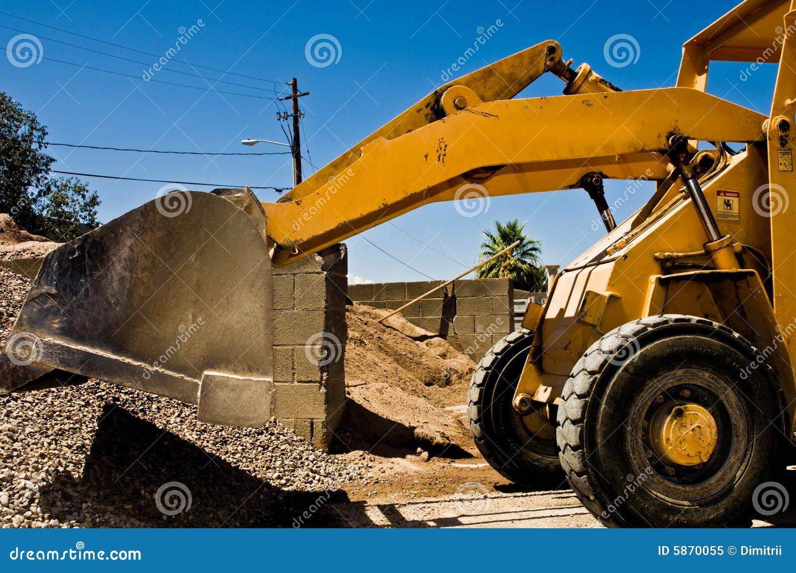 Construction stock image. Image of equipment, yellow, industry - 5870055