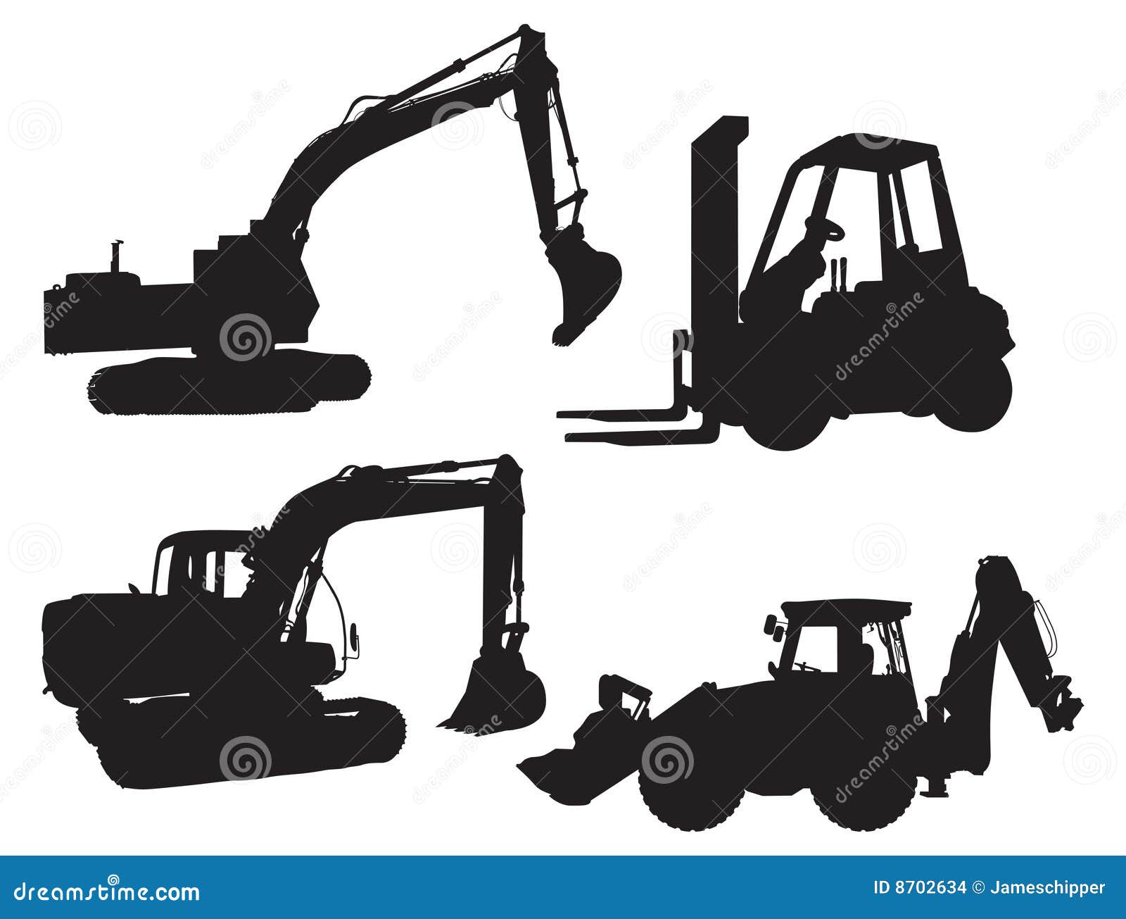 Jcb Silhouette Stock Illustrations – 3 Jcb Silhouette Stock ...