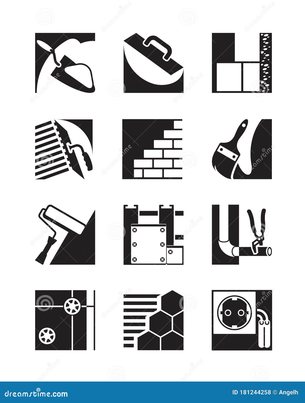 Construction Activities and Services Stock Vector - Illustration of ...