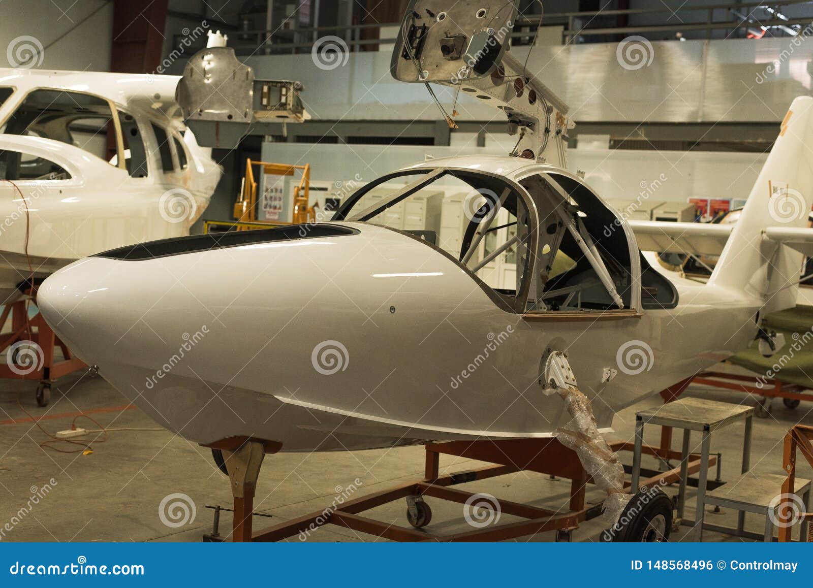 The Construction of Aircraft in the Factory. Stock Photo - Image of ...