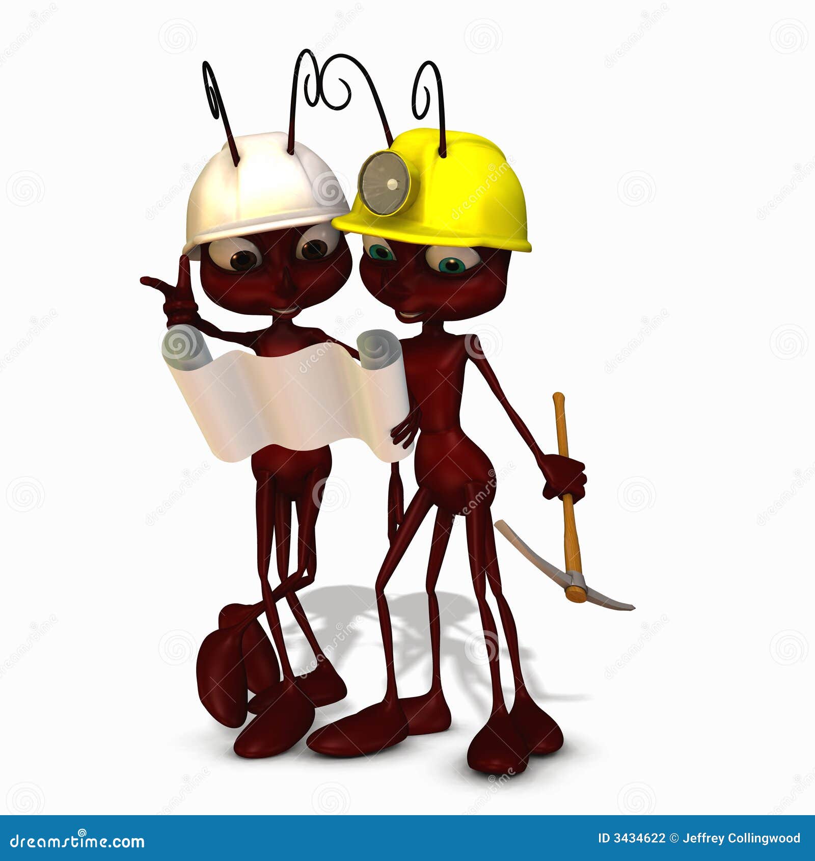 Construction Ants 2 stock illustration. Illustration of industrial - 3434622