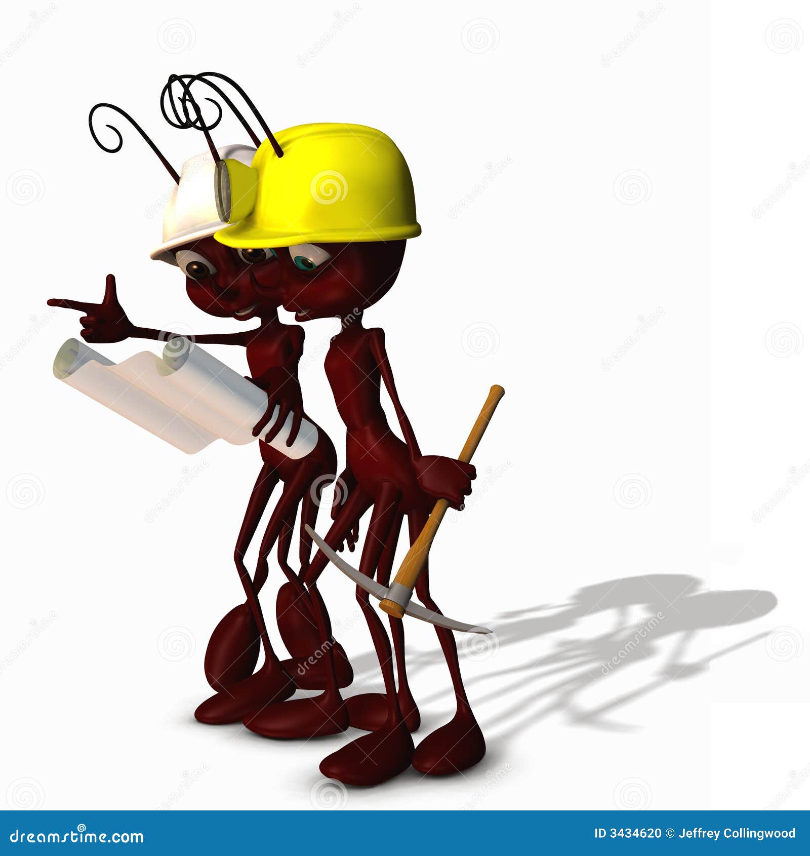 Construction Ants 3 stock illustration. Illustration of antenna - 3434620