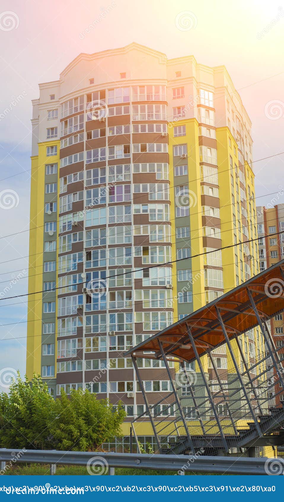 Construction of an Apartment Complex Stock Image - Image of contractor ...