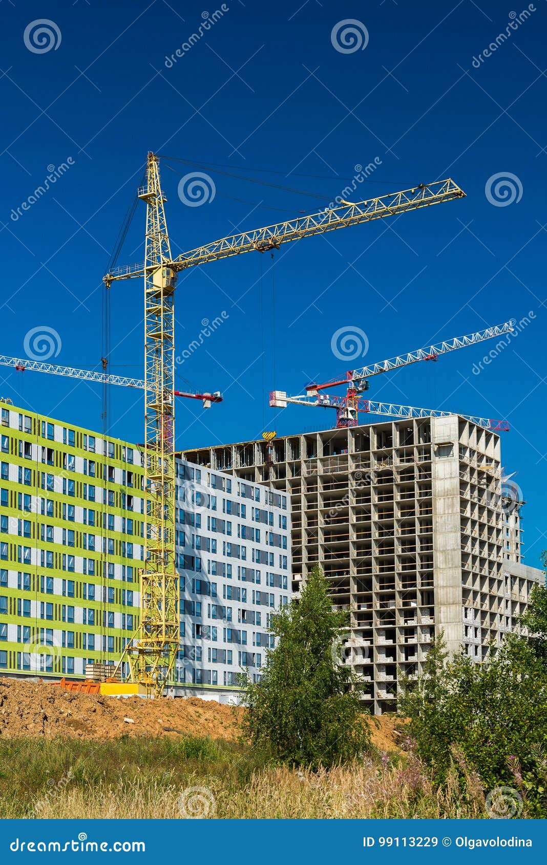 Construction of Houses of Different Architecture in Moscow, Russia ...