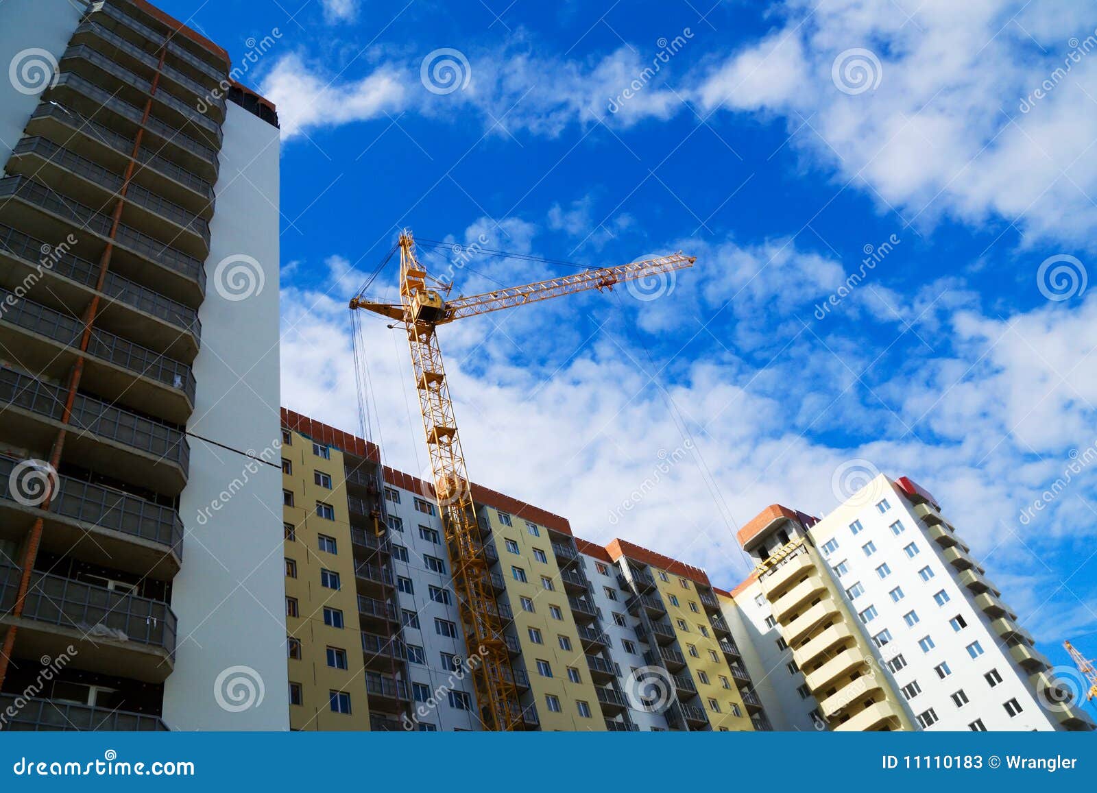 Construction of Apartments. Stock Image - Image of concrete, building ...