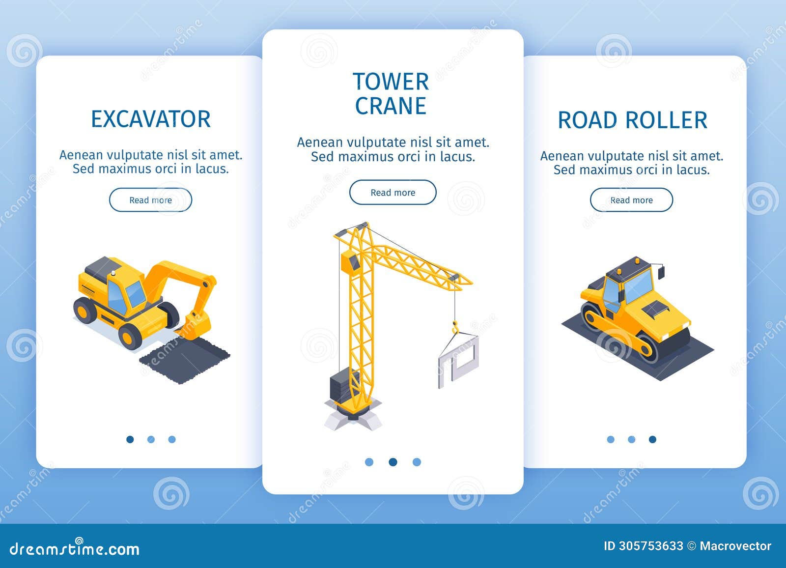 Construction App Design in Isometric View Stock Image - Image of ...