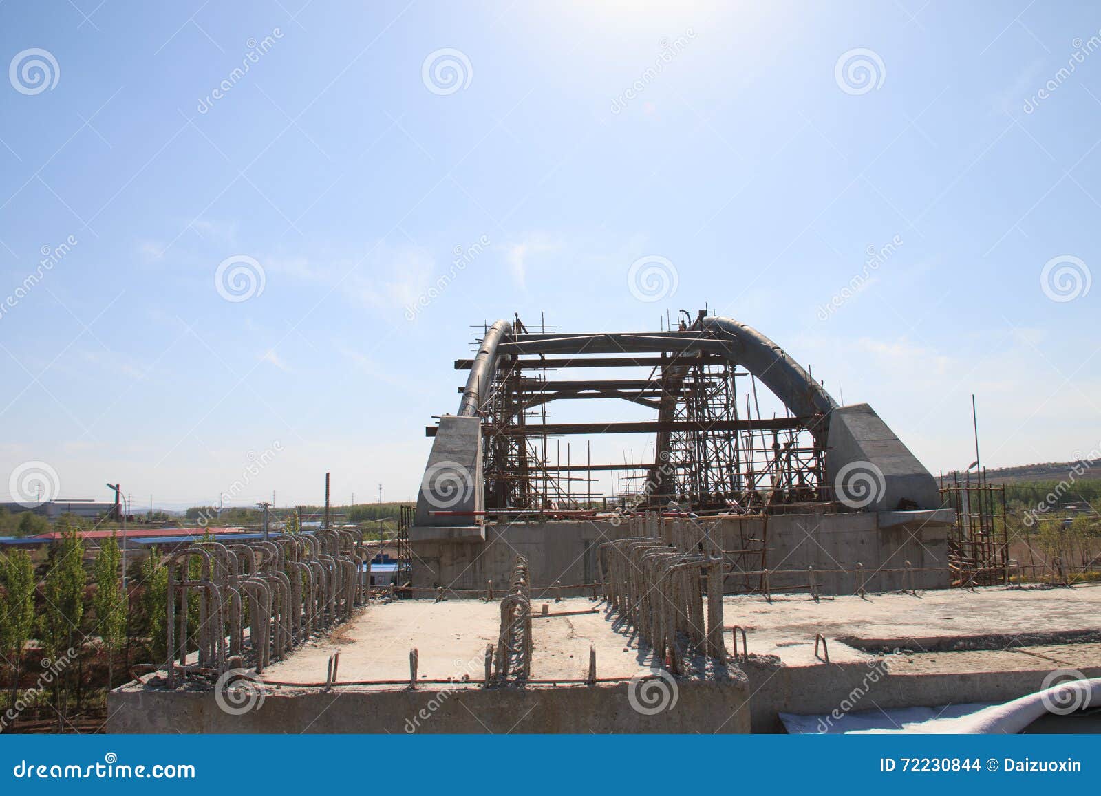 Construction of Arch Bridge Stock Photo - Image of industry ...