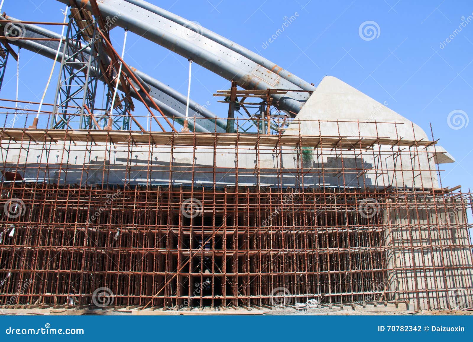 Construction of Arch Bridge Stock Photo - Image of steel, highway: 70782342