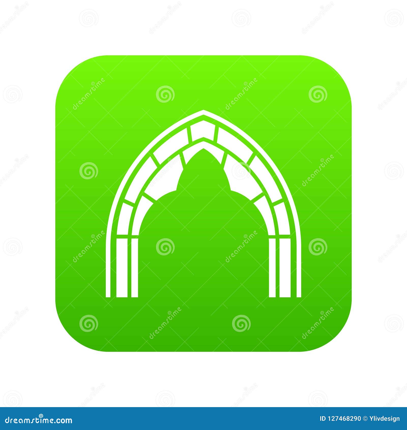 Construction Arch Icon Isometric Vector. Arch Project And Construction ...