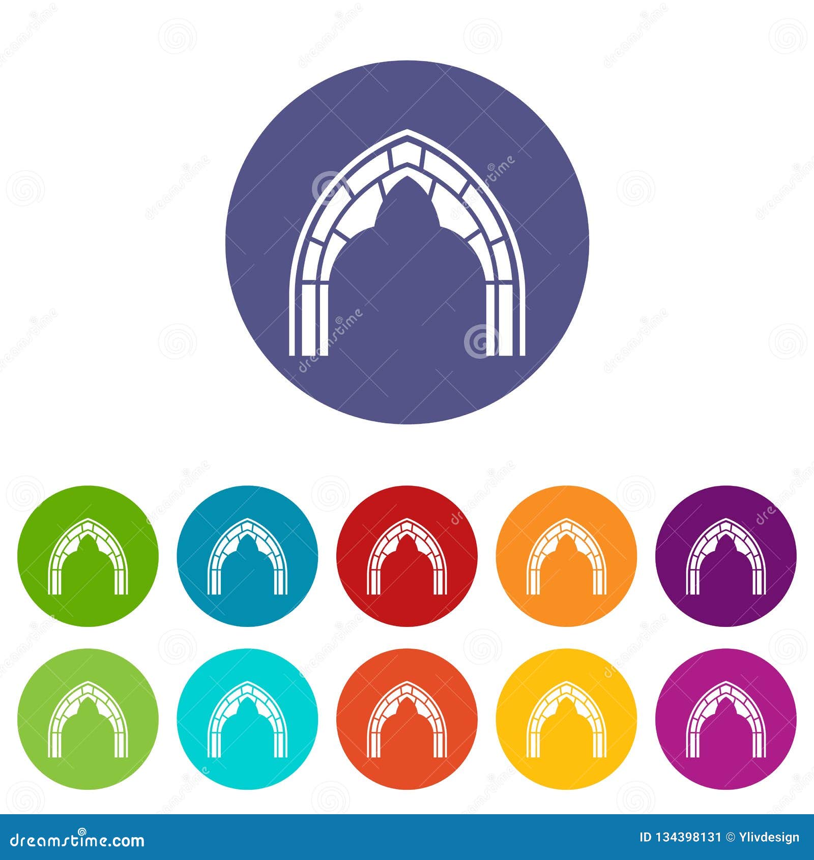 Construction Arch Icon Isometric Vector. Arch Project And Construction ...