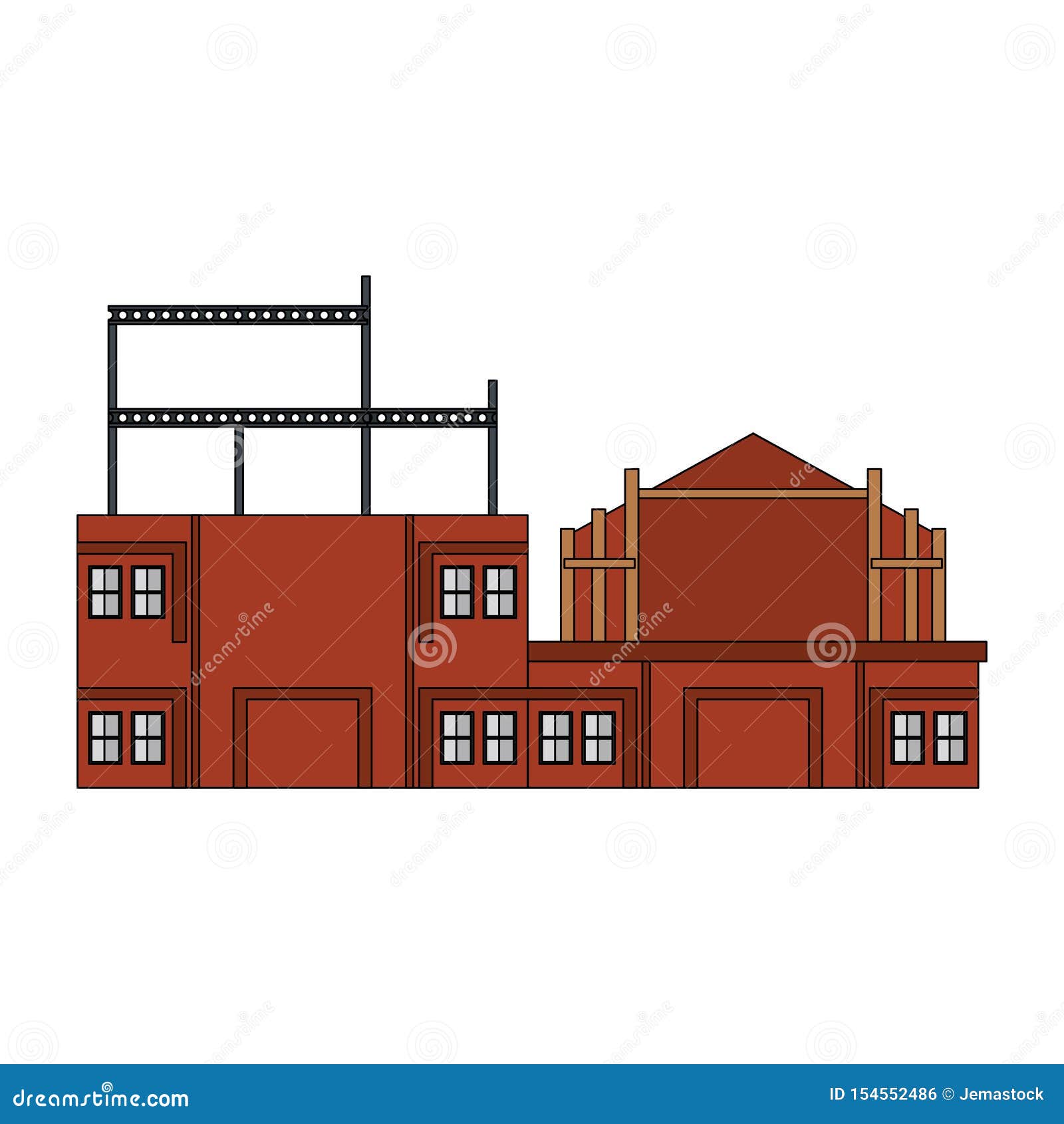 Construction Architectural Engineering Work Cartoon Stock Vector ...