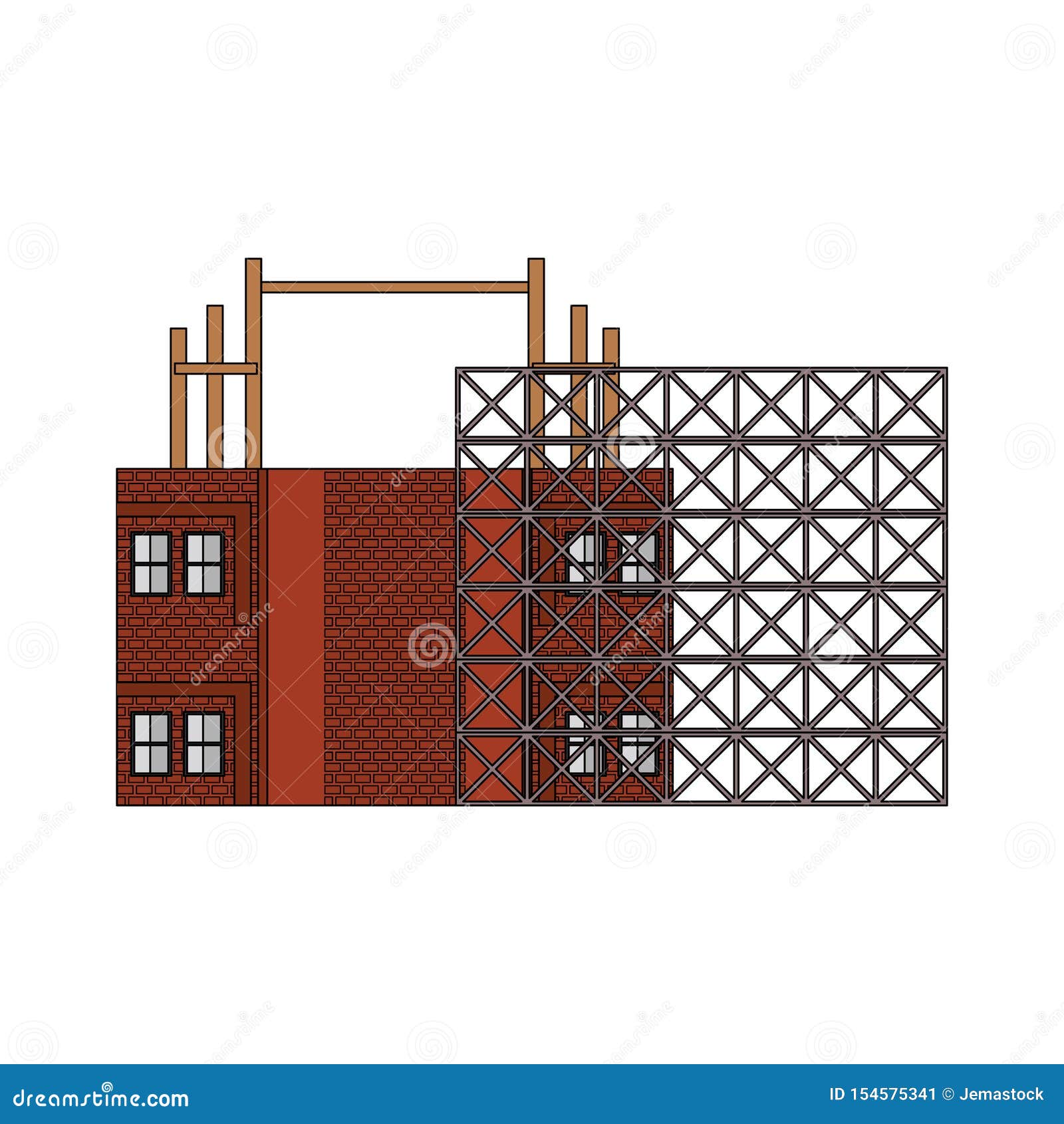 Construction Architectural Engineering Work Cartoon Stock Vector ...