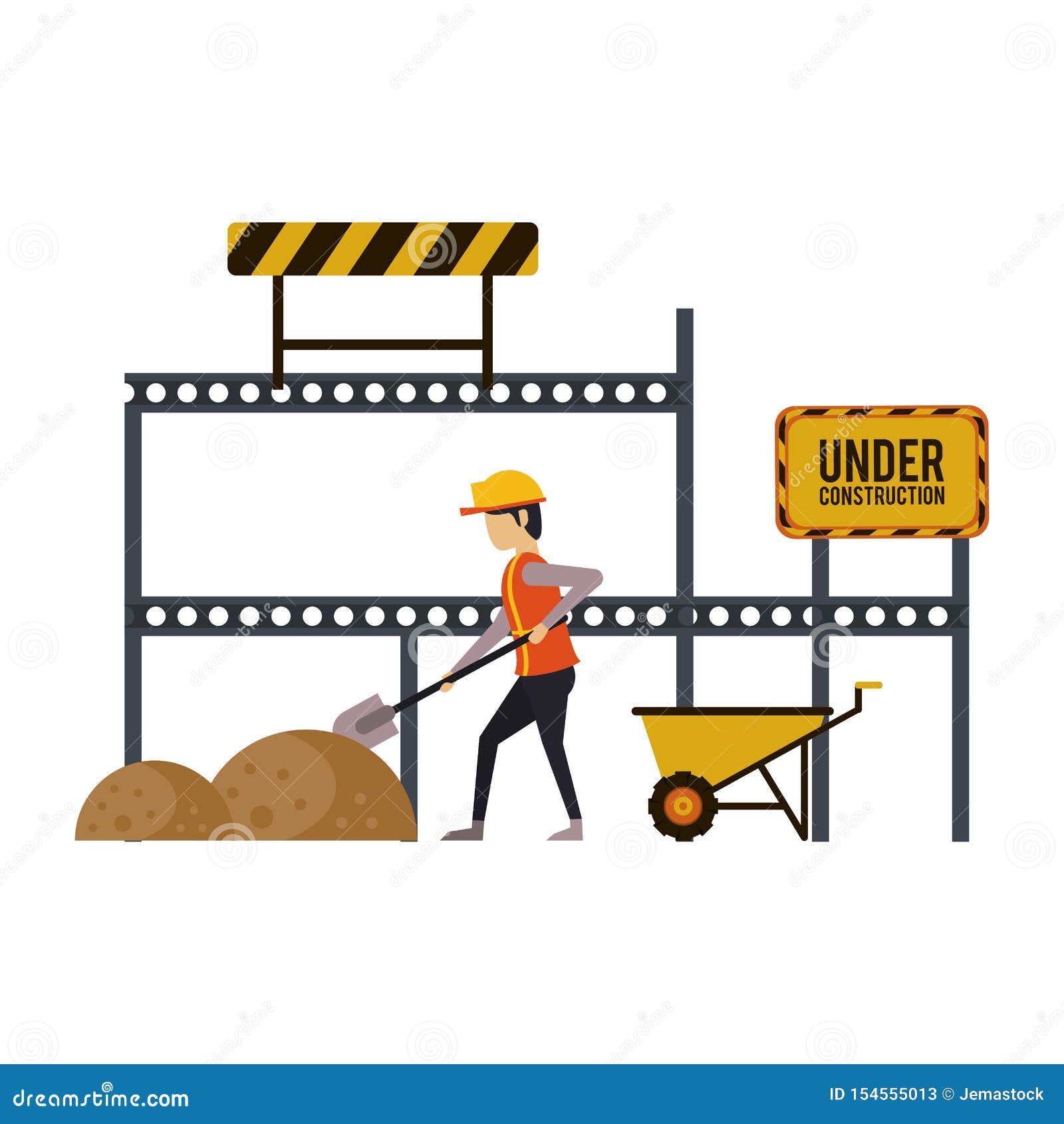 Construction Architectural Engineering Work Cartoon Stock Vector ...