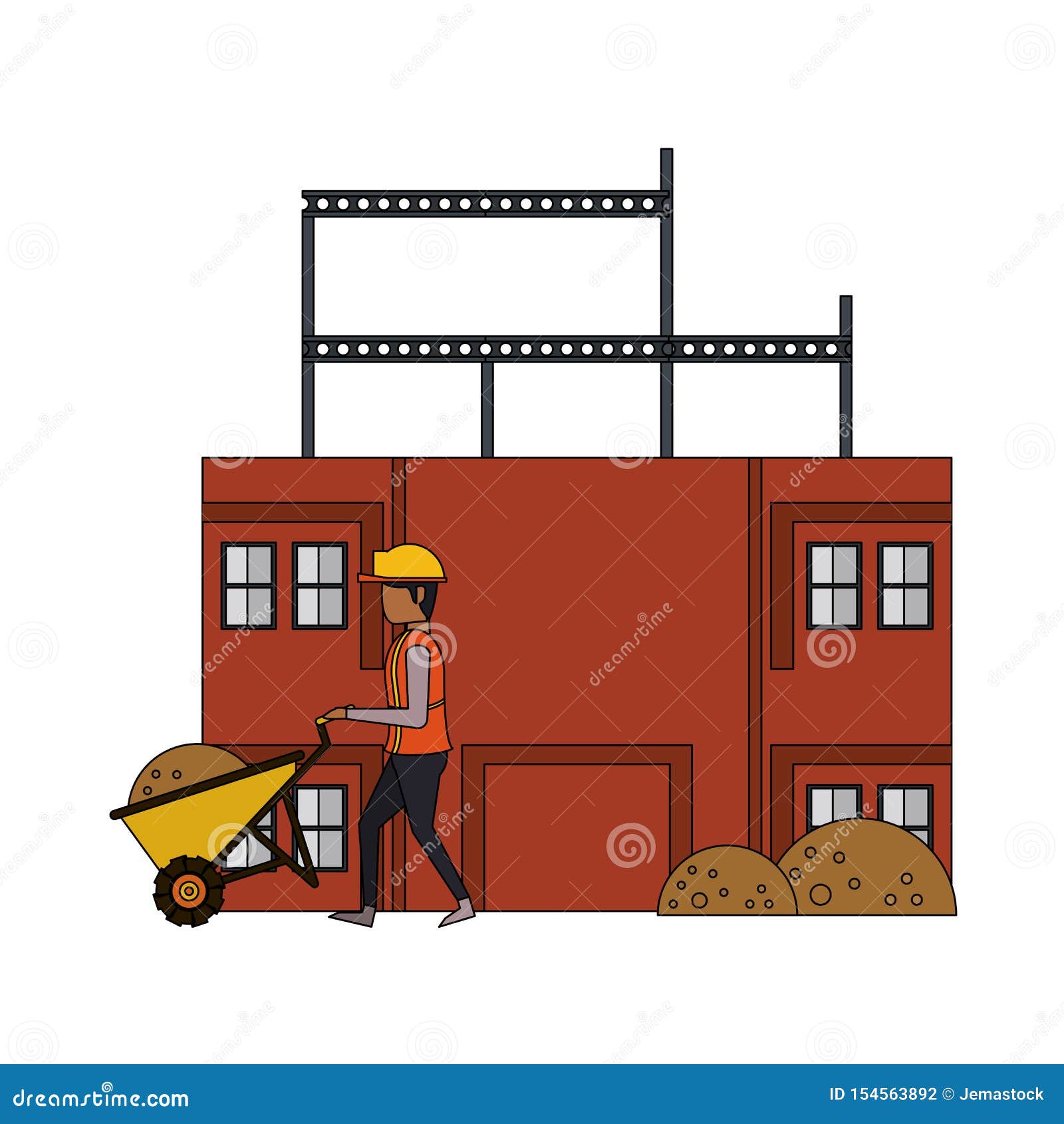 Construction Architectural Engineering Work Cartoon Stock Vector ...