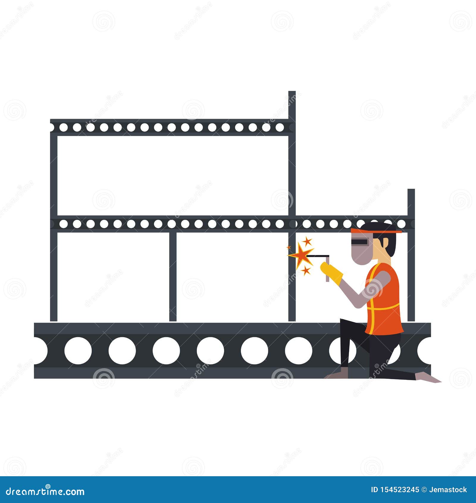 Construction Architectural Engineering Work Cartoon Stock Vector ...