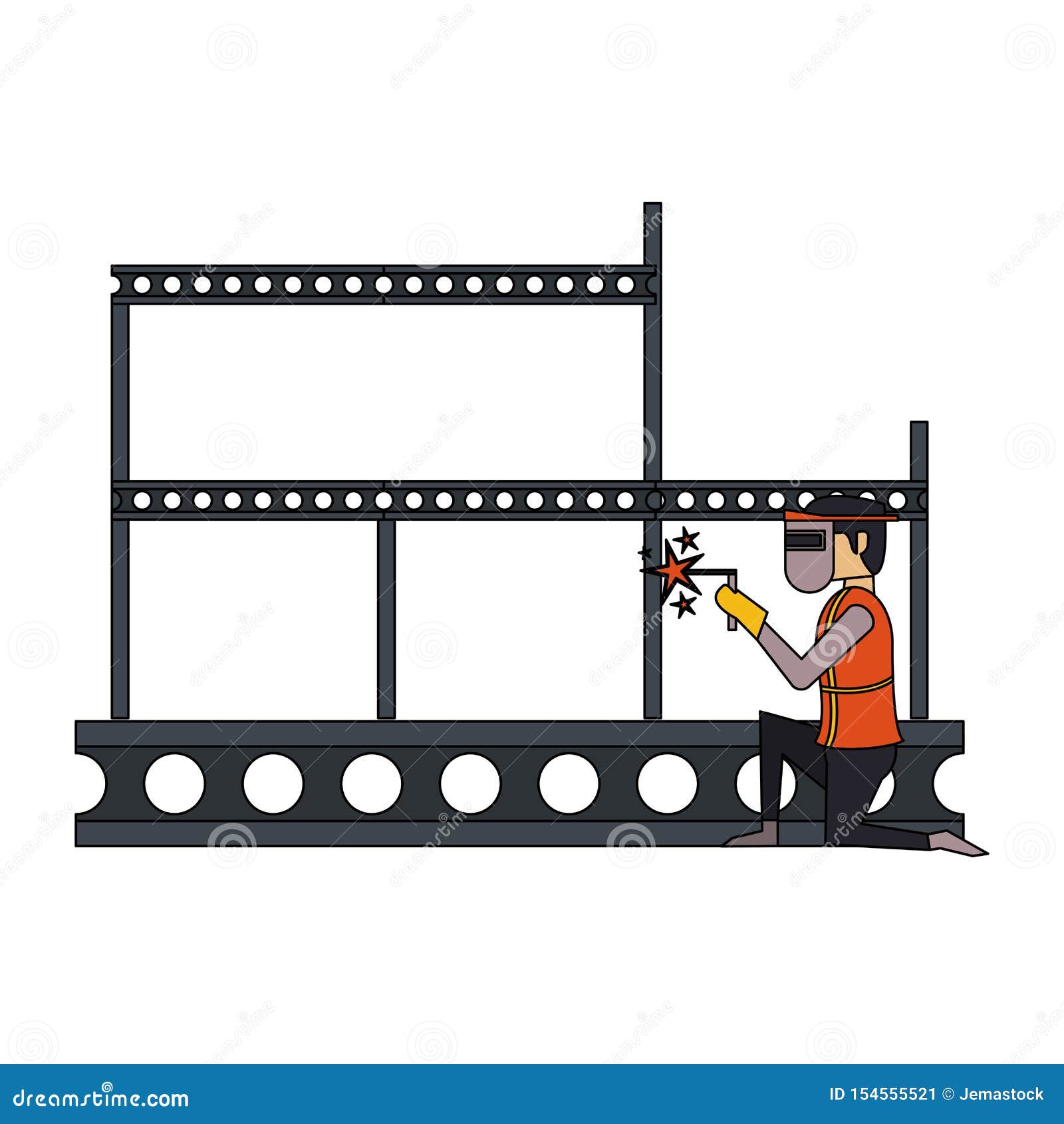 Construction Architectural Engineering Work Cartoon Stock Vector ...