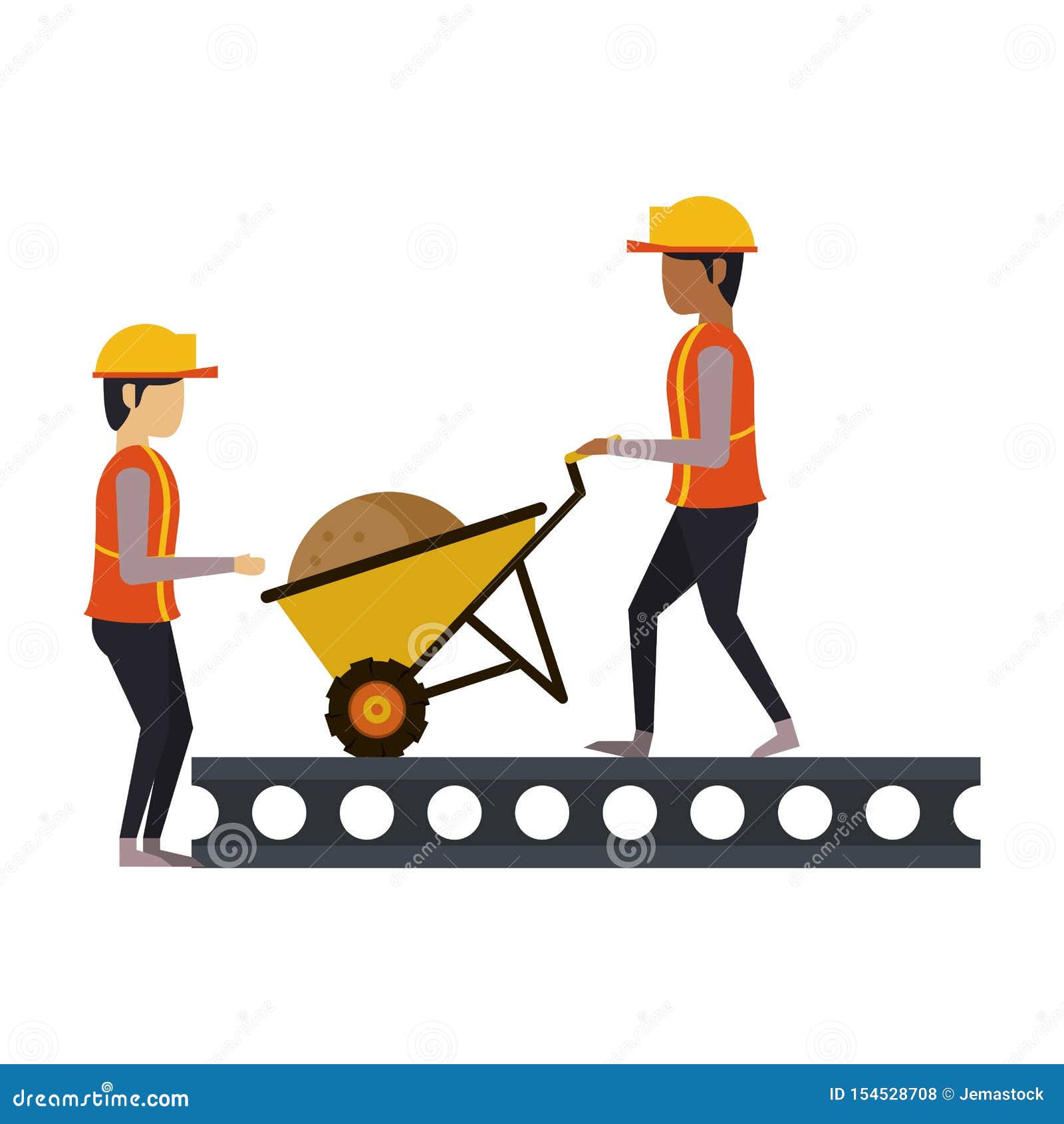 Construction Architectural Engineering Work Cartoon Stock Vector ...