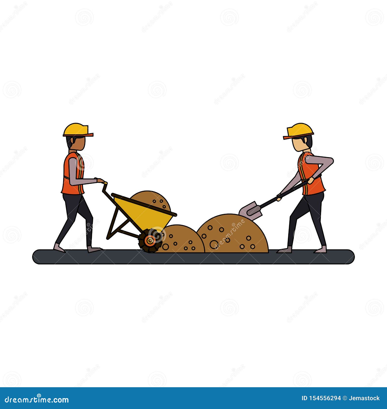 Construction Architectural Engineering Work Cartoon Stock Vector ...