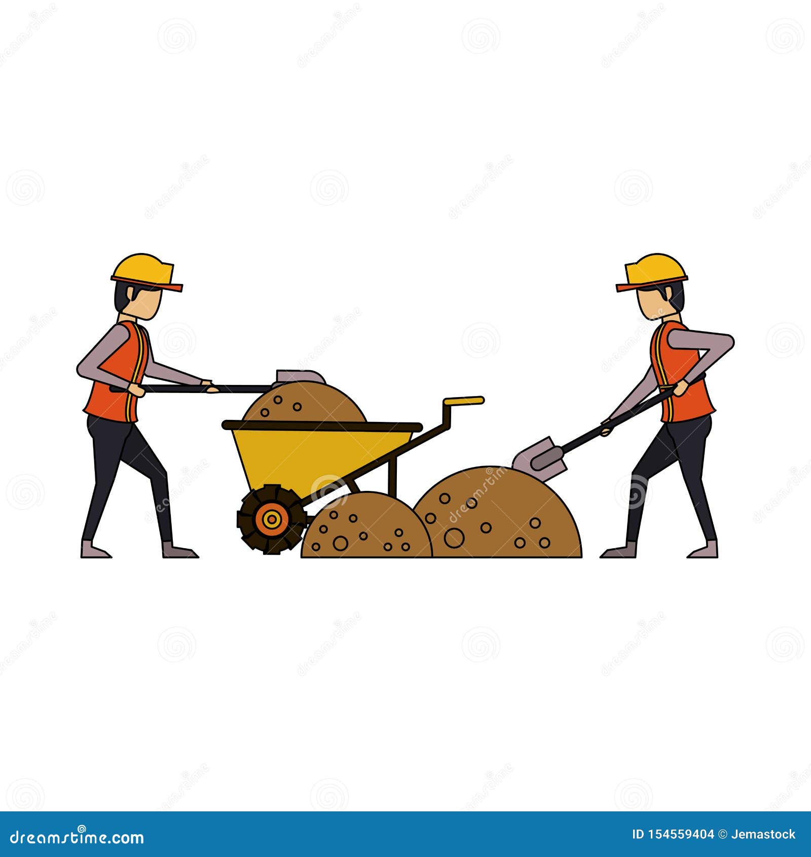 Construction Architectural Engineering Work Cartoon Stock Vector ...