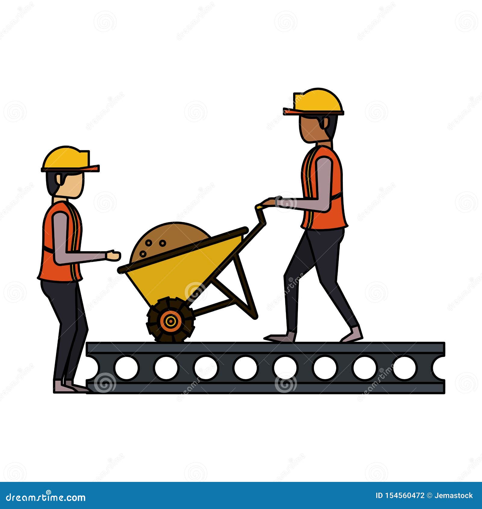 Construction Architectural Engineering Work Cartoon Stock Vector ...