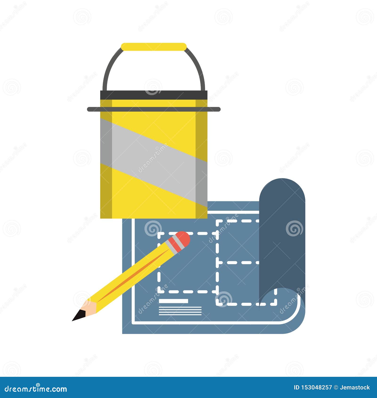 Construction Architectural Project Plan Cartoon Stock Vector ...