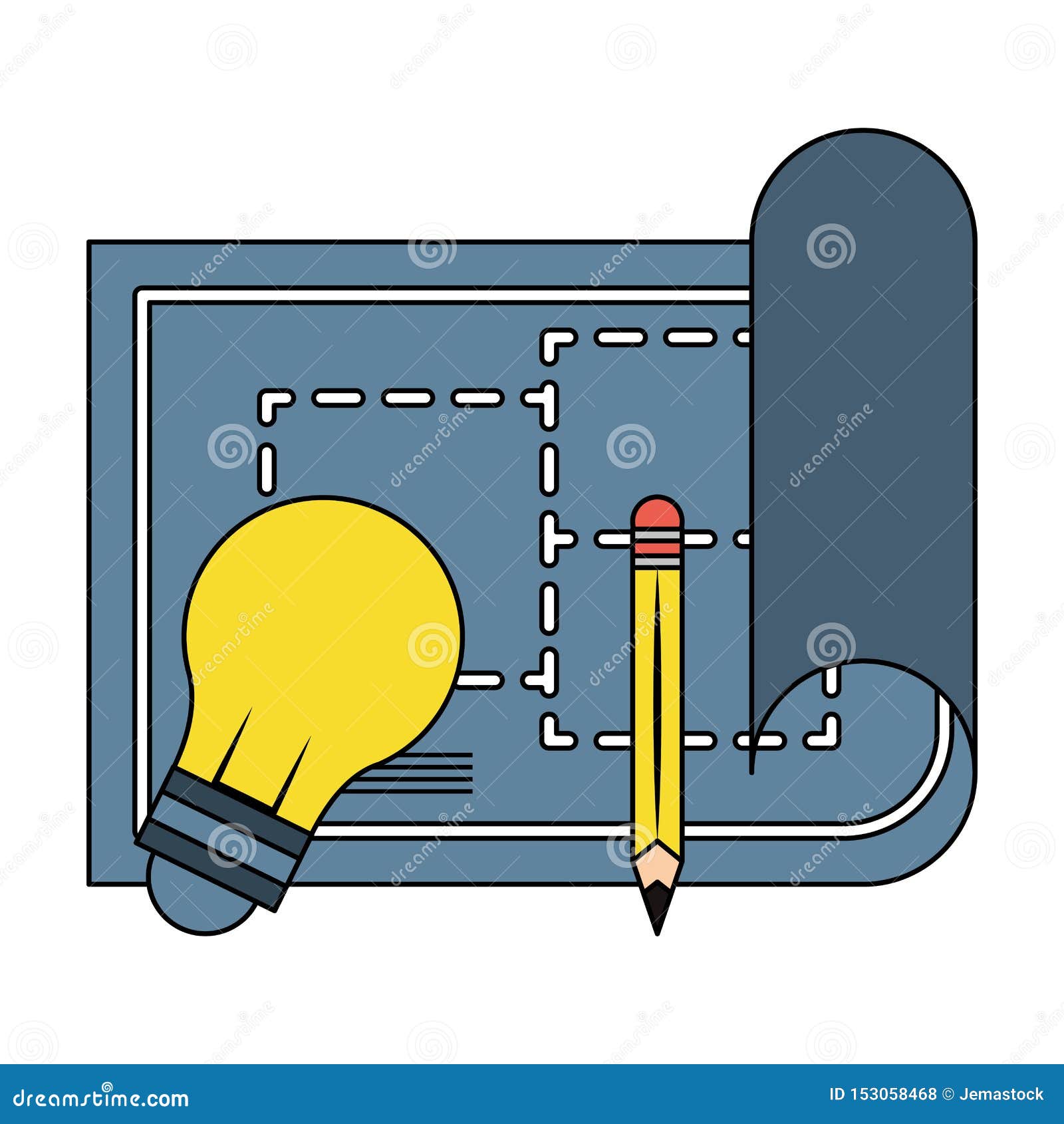 Construction Architectural Project Plan Cartoon Stock Vector ...