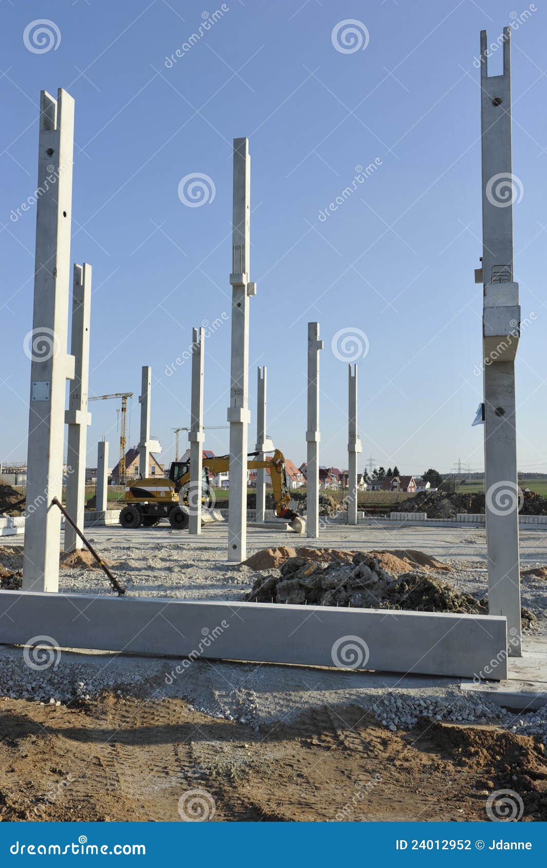 Construction Area stock photo. Image of pillar, development - 24012952