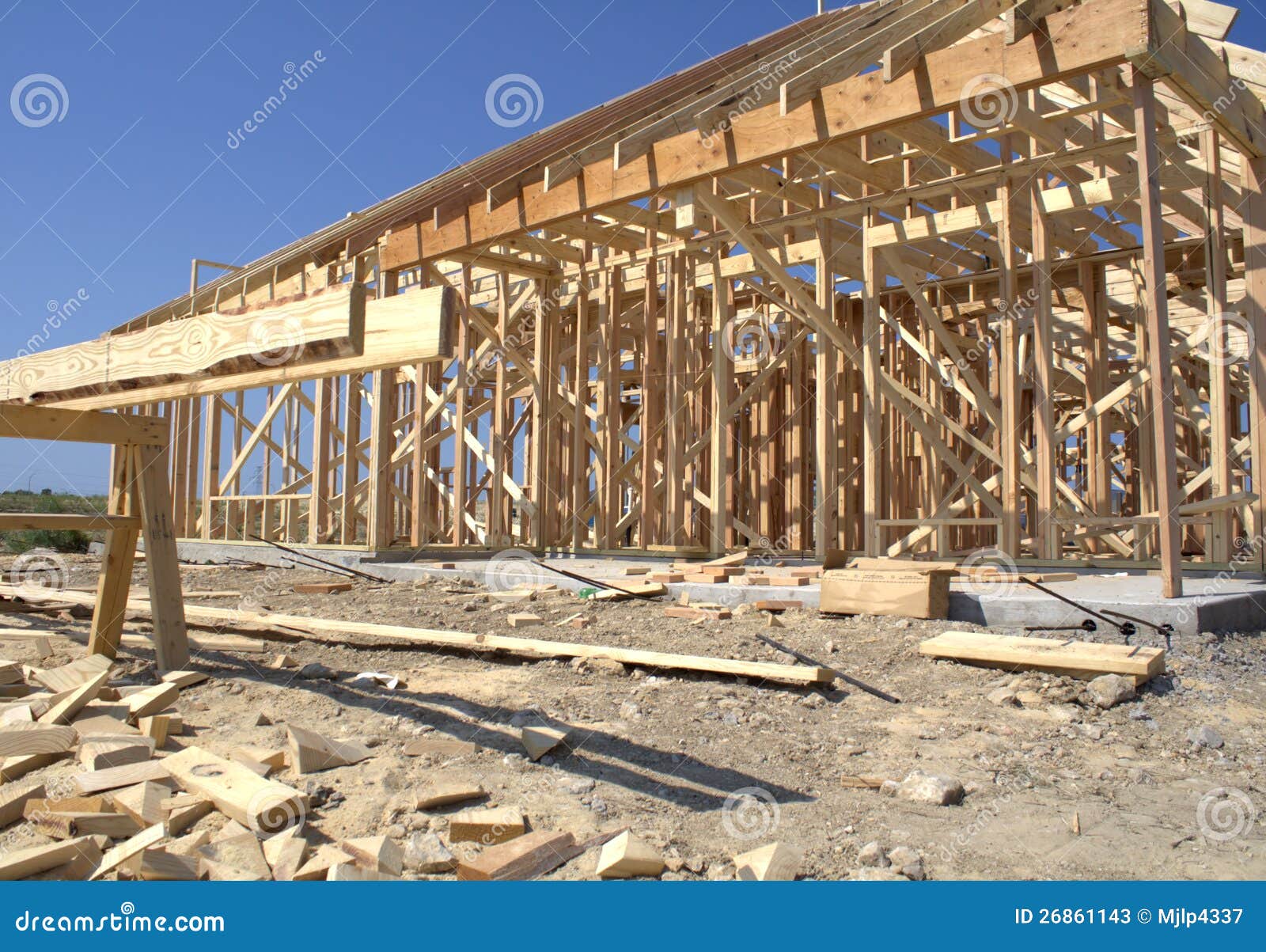 Construction Area stock image. Image of joist, home, construction ...