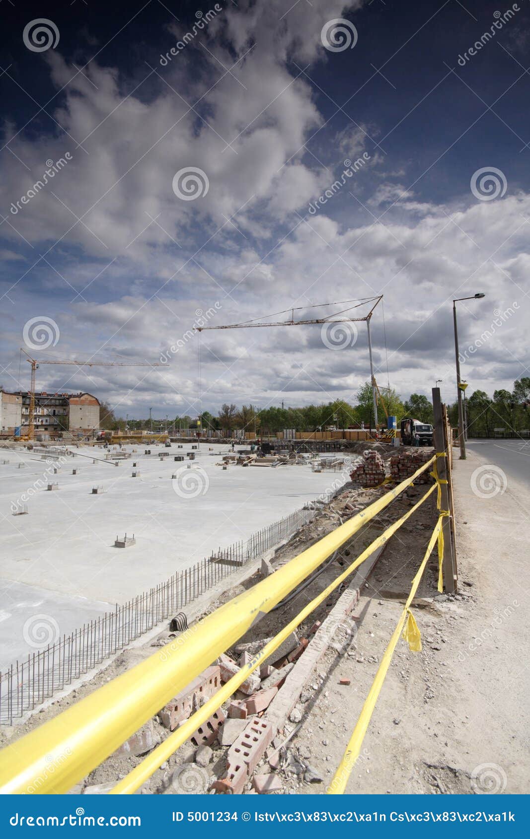 Construction area stock photo. Image of sand, concrete - 5001234