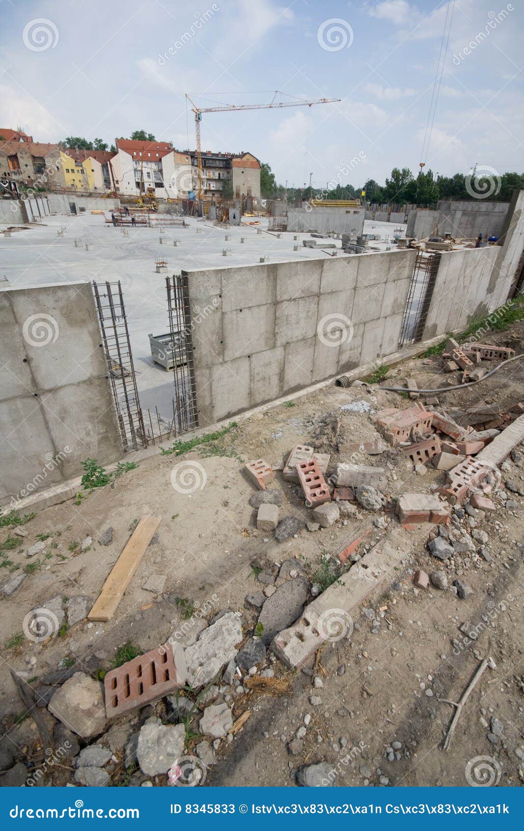 Construction area stock image. Image of foundation, huge - 8345833