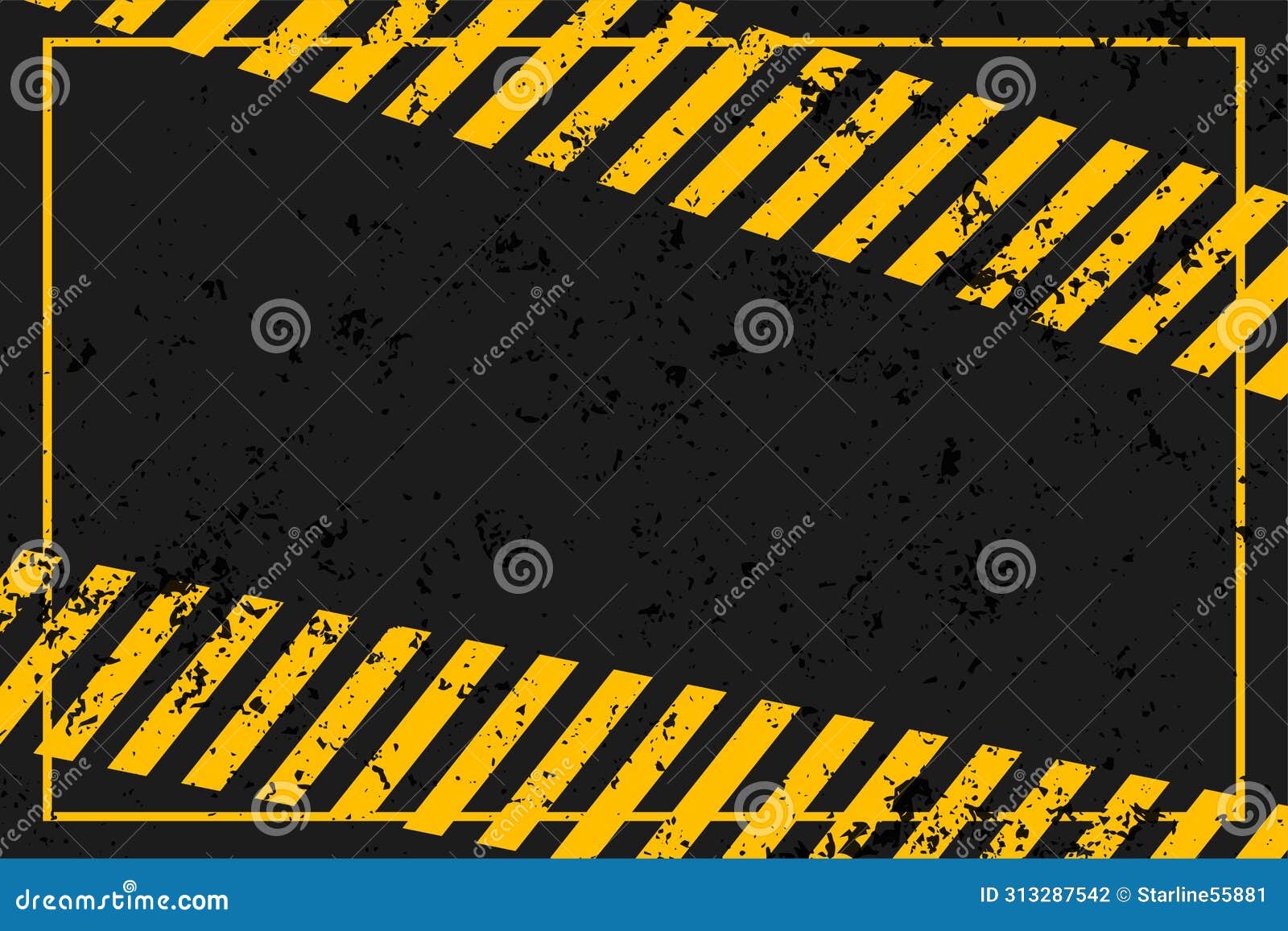 Construction Area Caution Dark Background with Blank Space Stock Vector ...