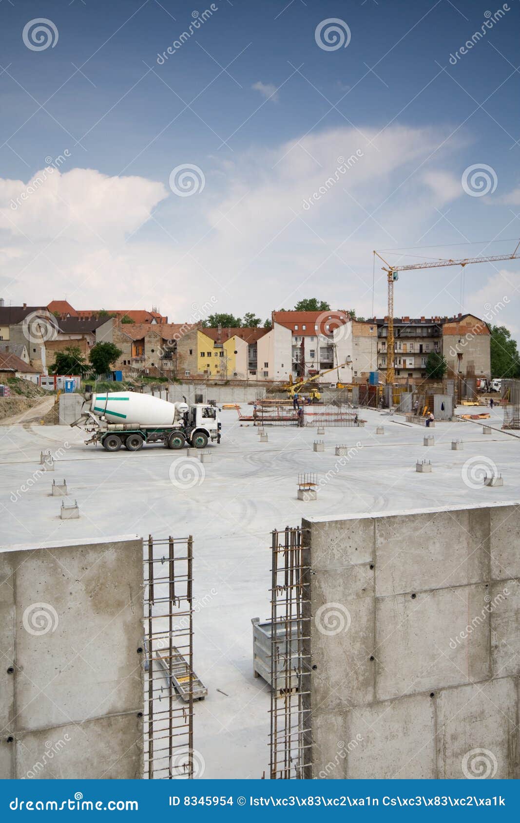 Construction area detail stock photo. Image of cement - 8345954