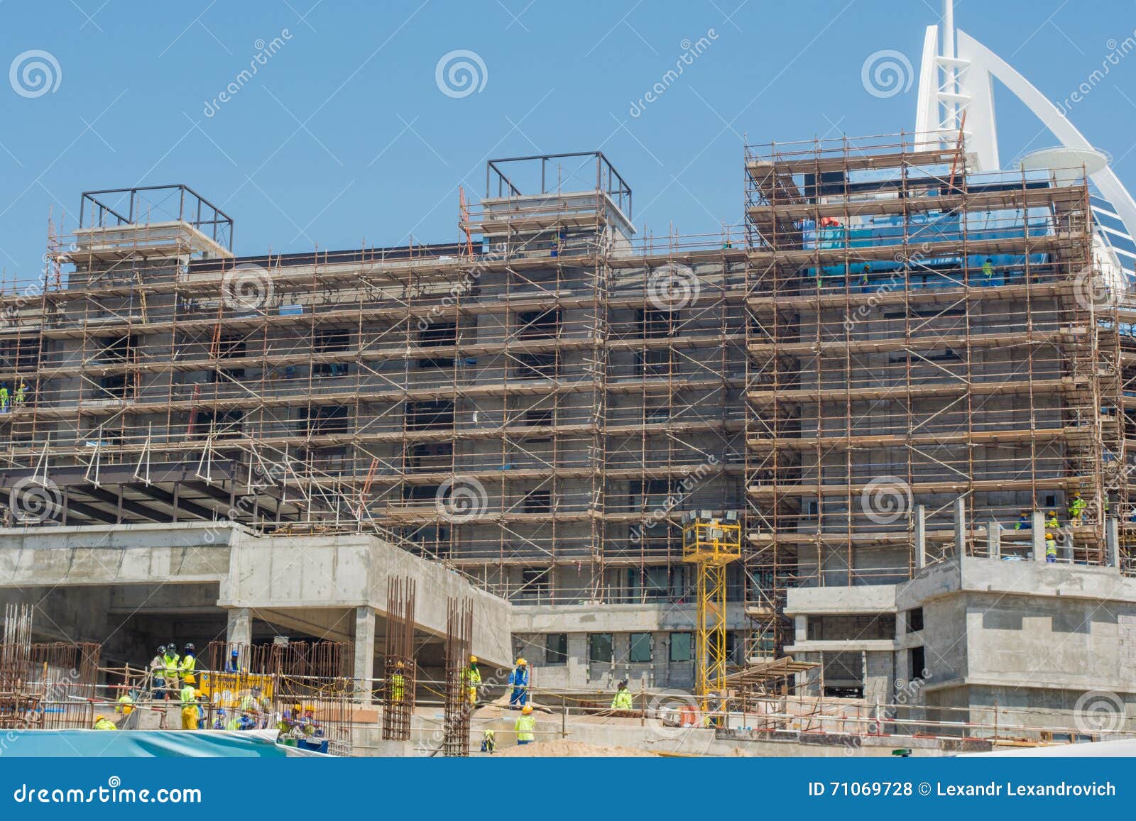 Construction Area of Huge Building Editorial Stock Photo - Image of ...