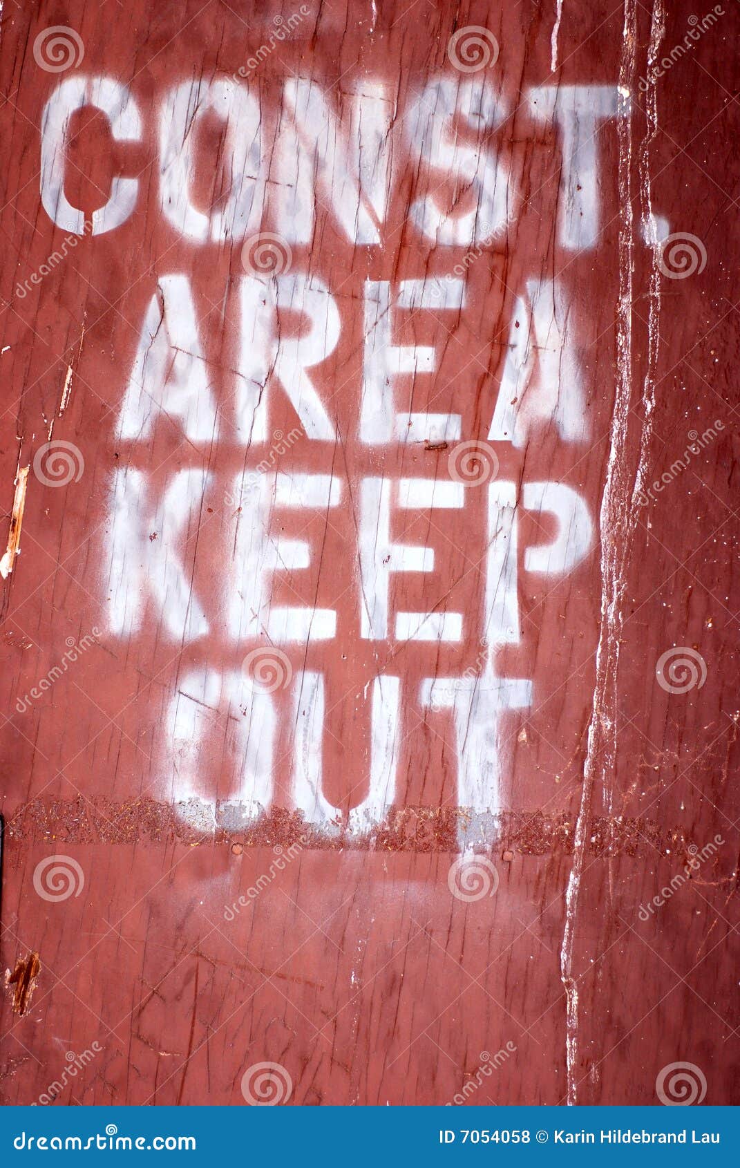 Construction Area Sign stock photo. Image of wood, warning - 7054058