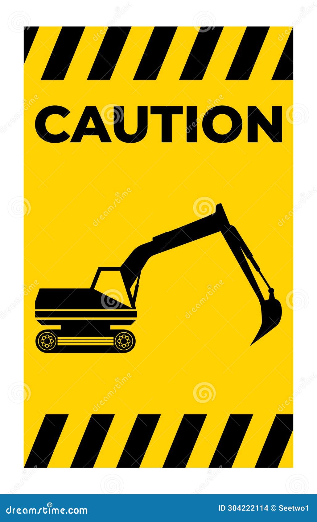 Construction Area Sign Caution Stock Vector - Illustration of label ...