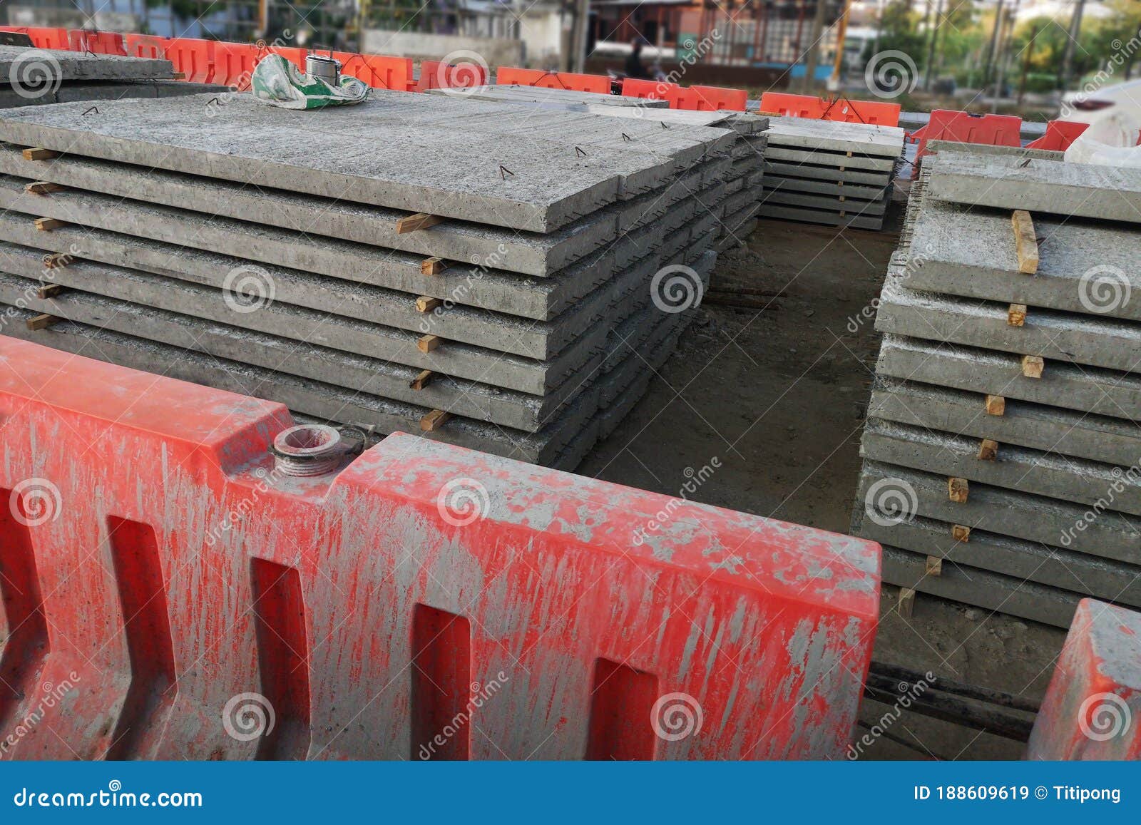 The Construction Area and Storage of Materials Stock Image - Image of ...