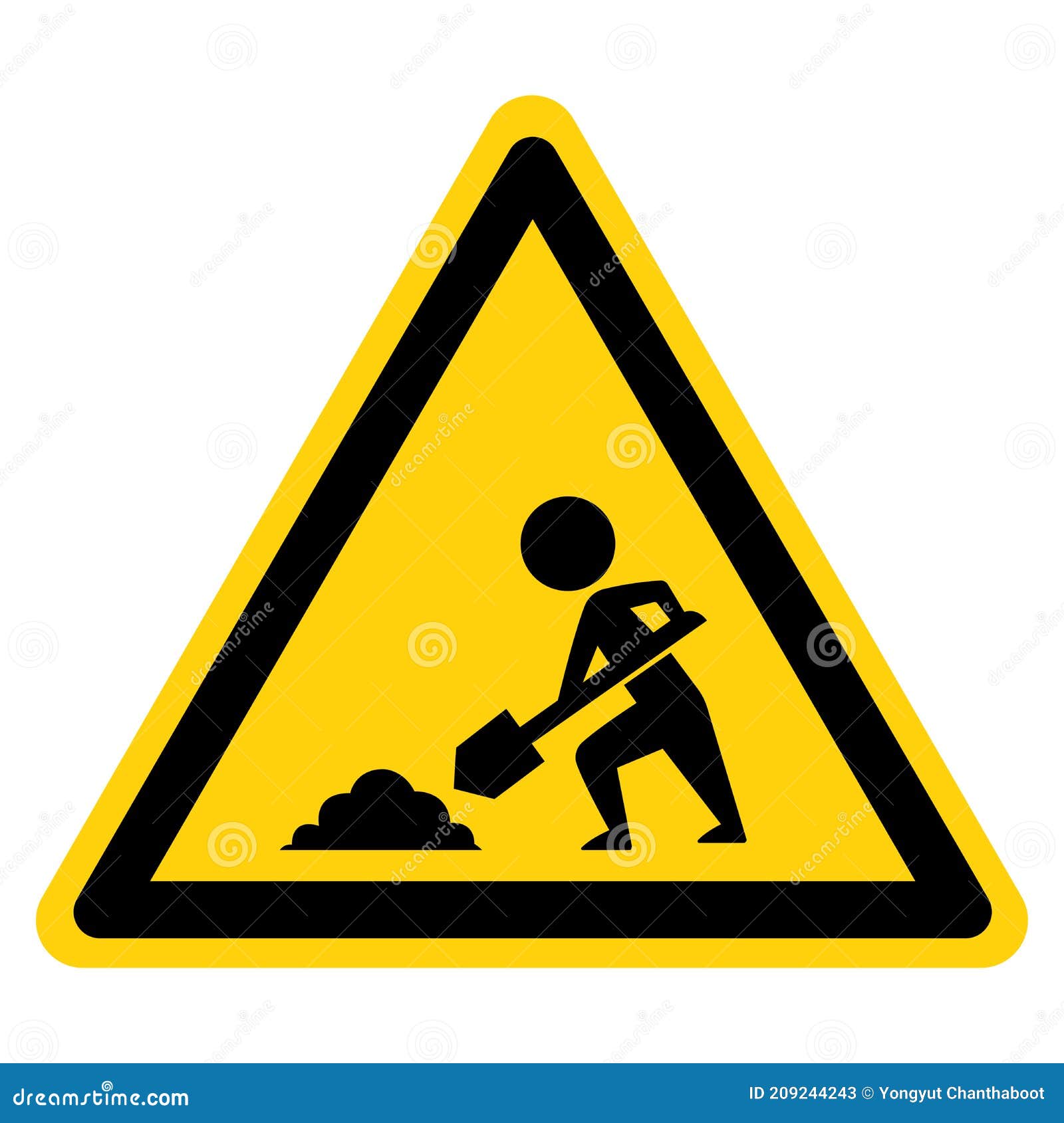 Construction Area Symbol Sign, Vector Illustration, Isolate on White ...