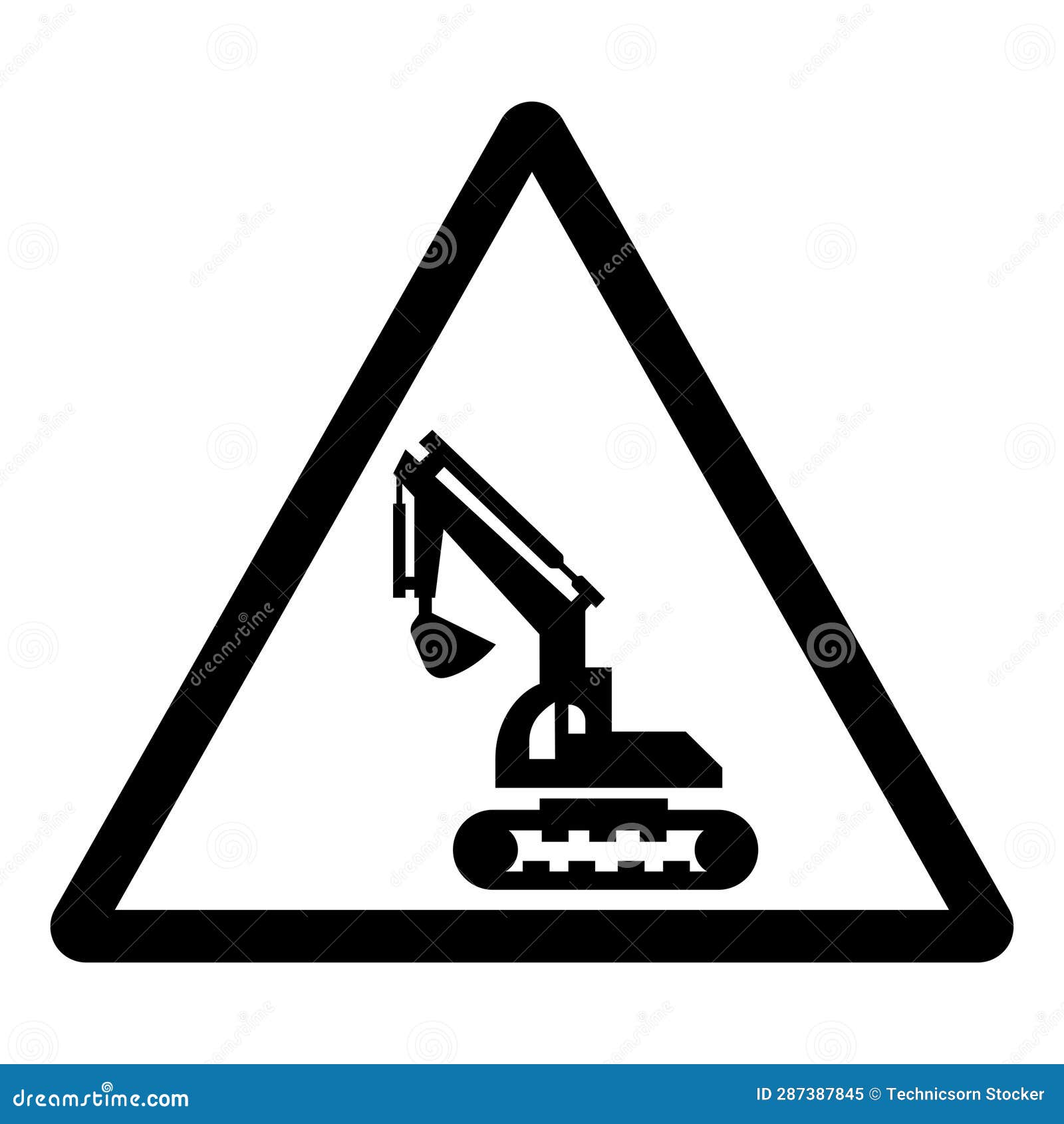 Construction Area Symbol Sign, Vector Illustration, Isolate on White ...