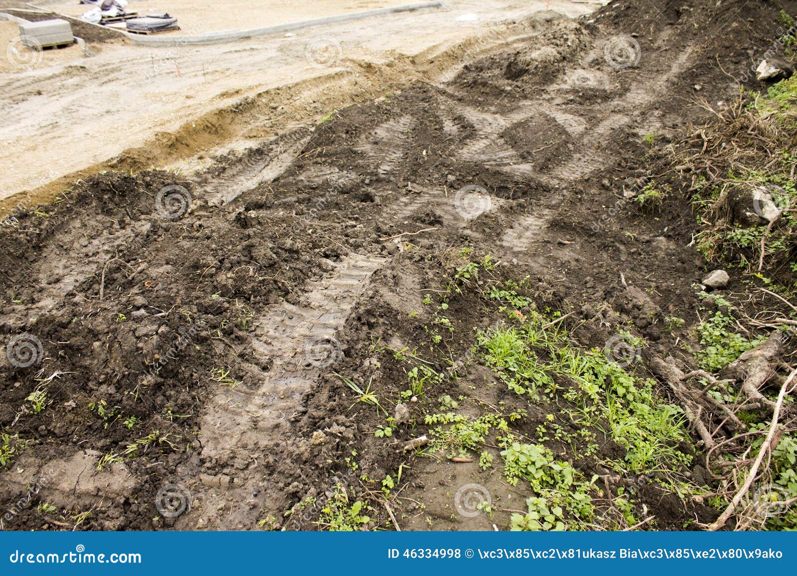 Construction area stock photo. Image of foundations, development - 46334998