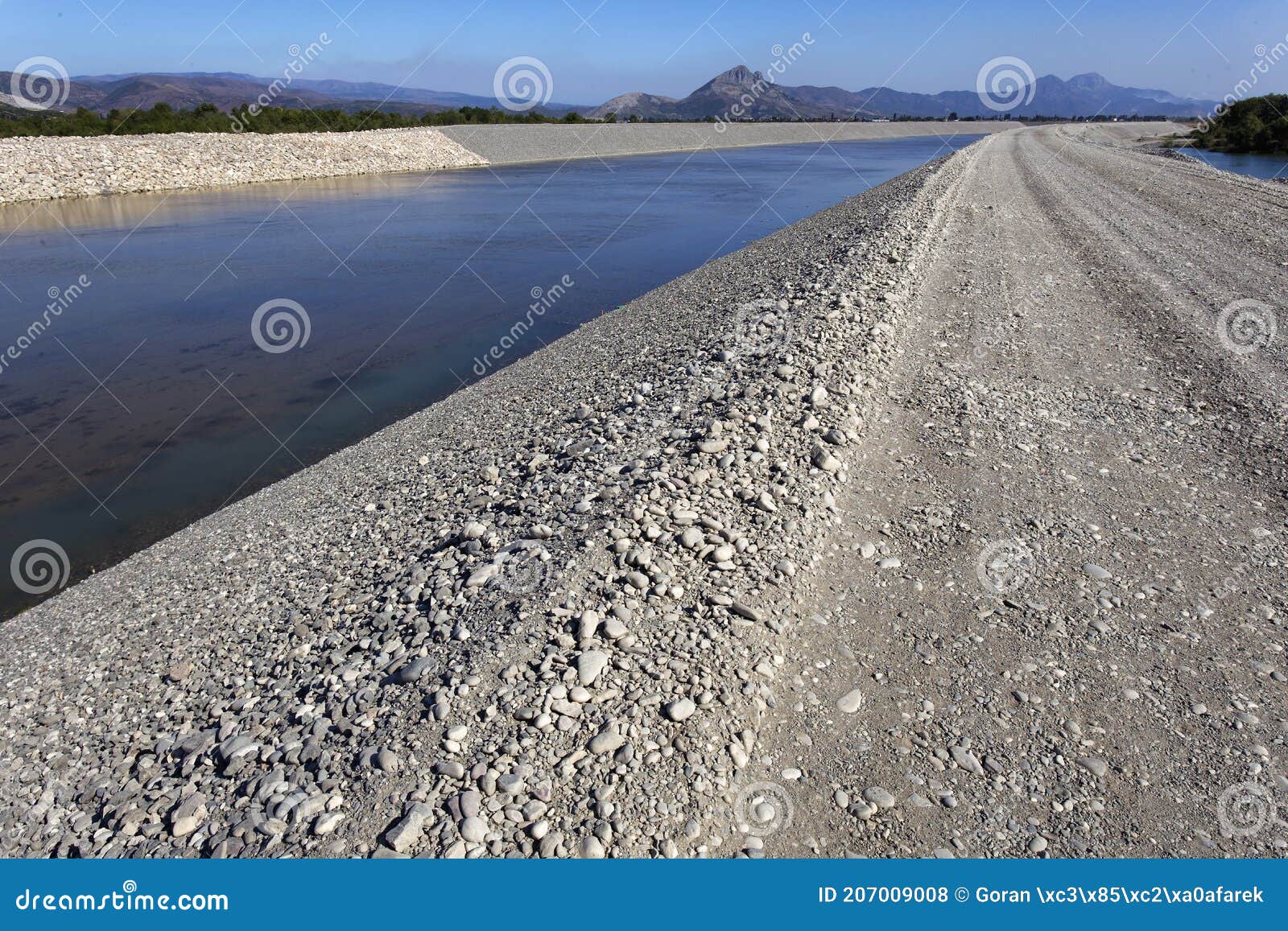 The Construction of the Ashta Dam on the Drini River Stock Photo ...
