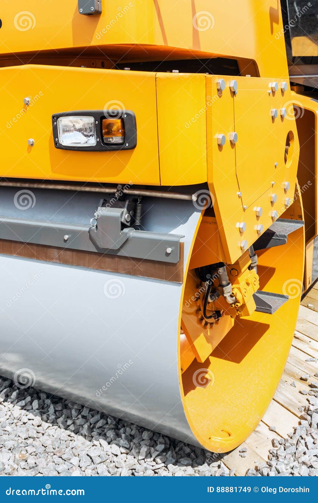 Construction Asphalt Compactor for Asphalt Paving Stock Image - Image ...