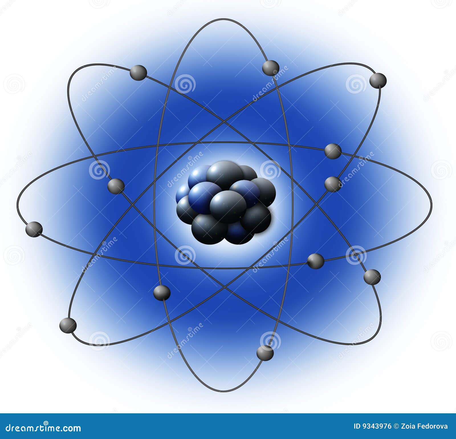 Construction of the atom stock illustration. Illustration of genetic ...